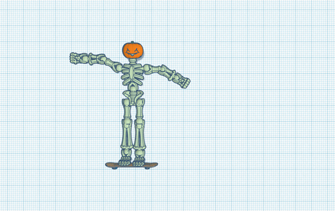 Skeleton Riding Skateboard Disigned in Tinkercad : 9 Steps - Instructables