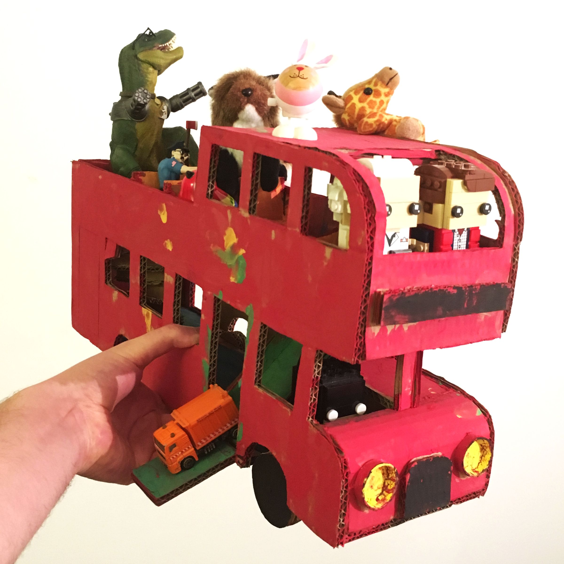 Cardboard Box Bus - for a Toy Ride : 16 Steps (with Pictures ...