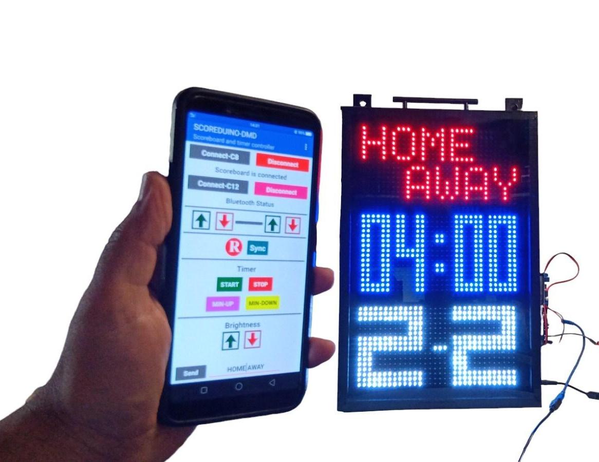 Triple Color Scoreboard - Android Controlled DIY Digital Scoreboard for Soccer and Cricket. DIY ...