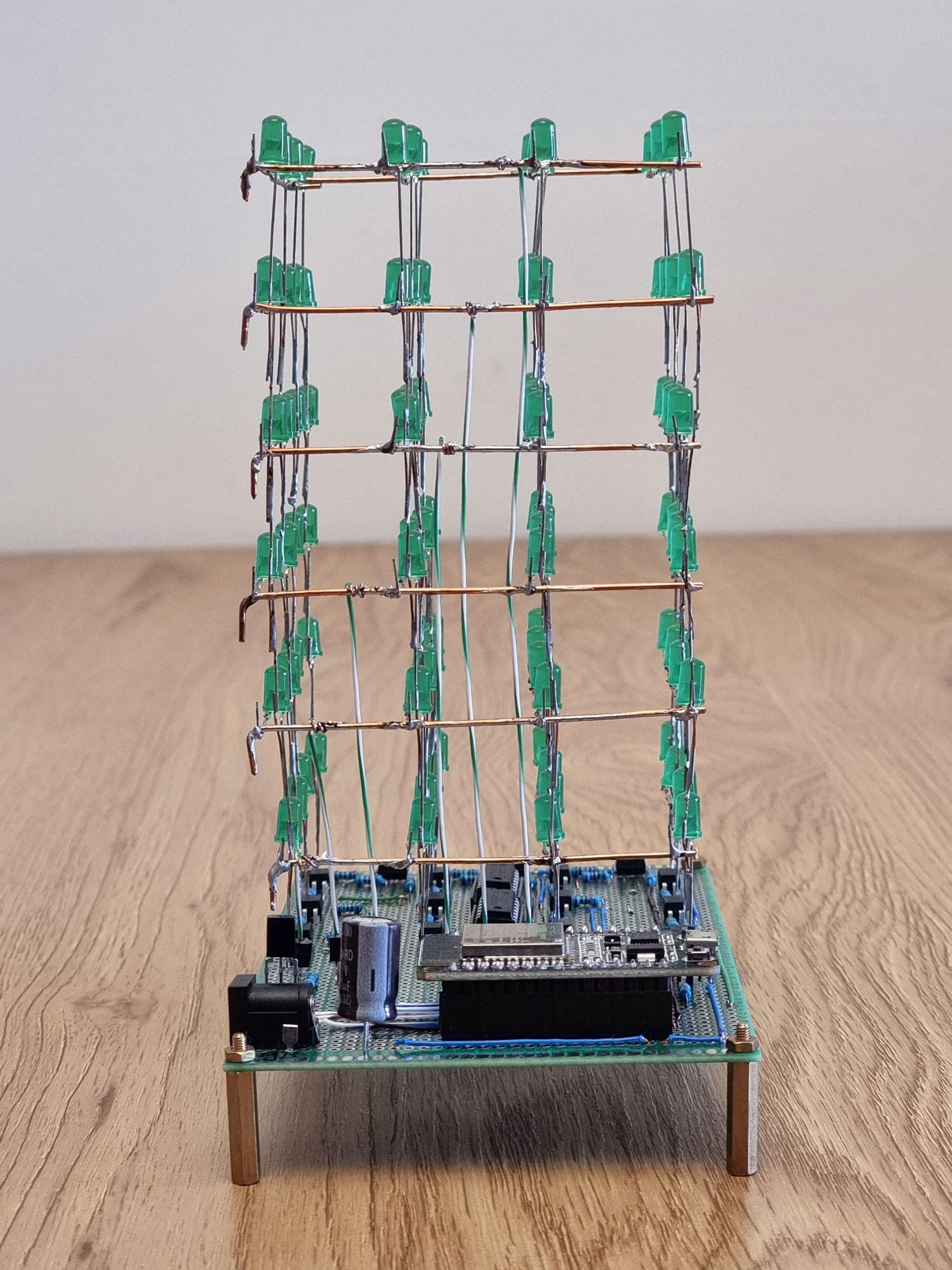 IR-controlled 4x4x6 LED Tower/Clock on ESP32 : 13 Steps - Instructables