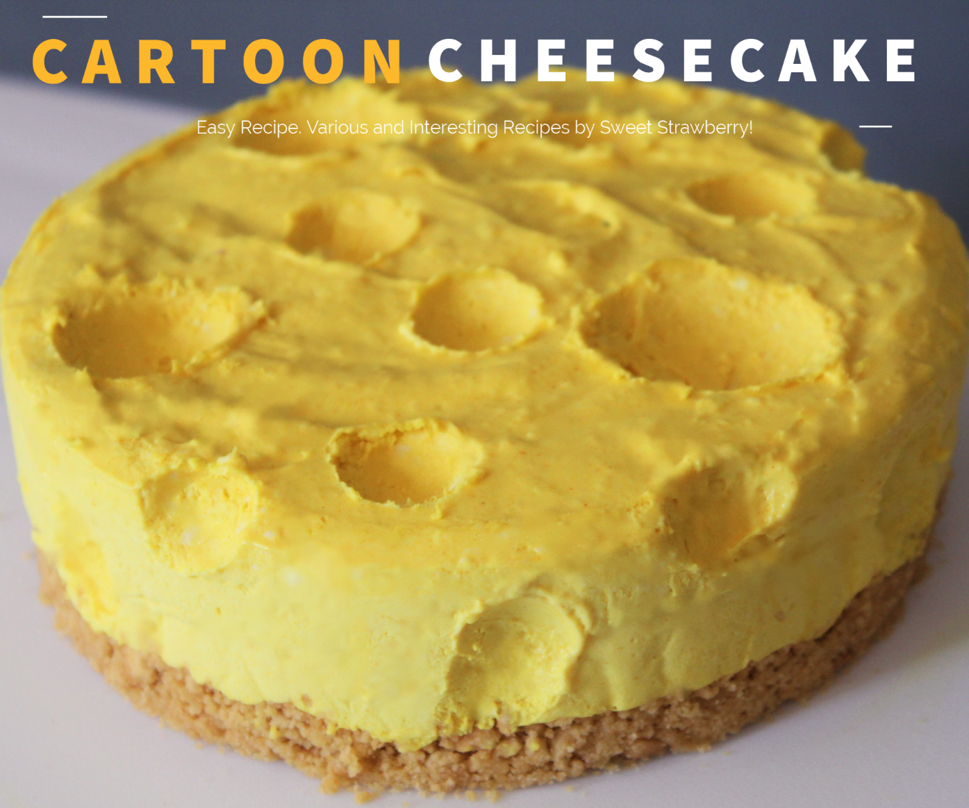 Cartoon CheeseCake That Looks Like Swiss Cheese 🧀 (Super Easy!) : 7 ...