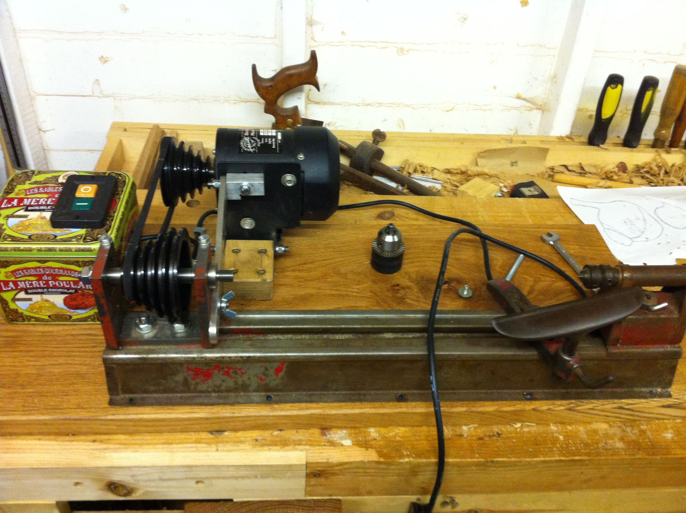 Modified Drill Powered Lathe : 8 Steps - Instructables