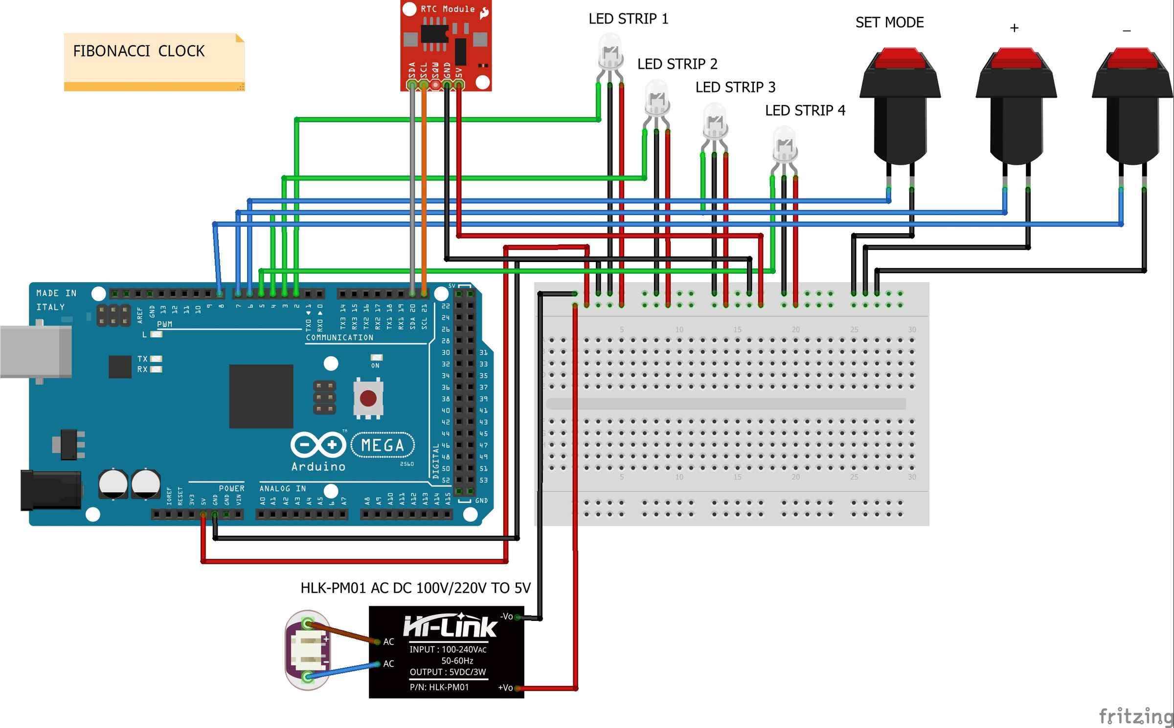 RGB Fibonacci Clock : 5 Steps (with Pictures) - Instructables