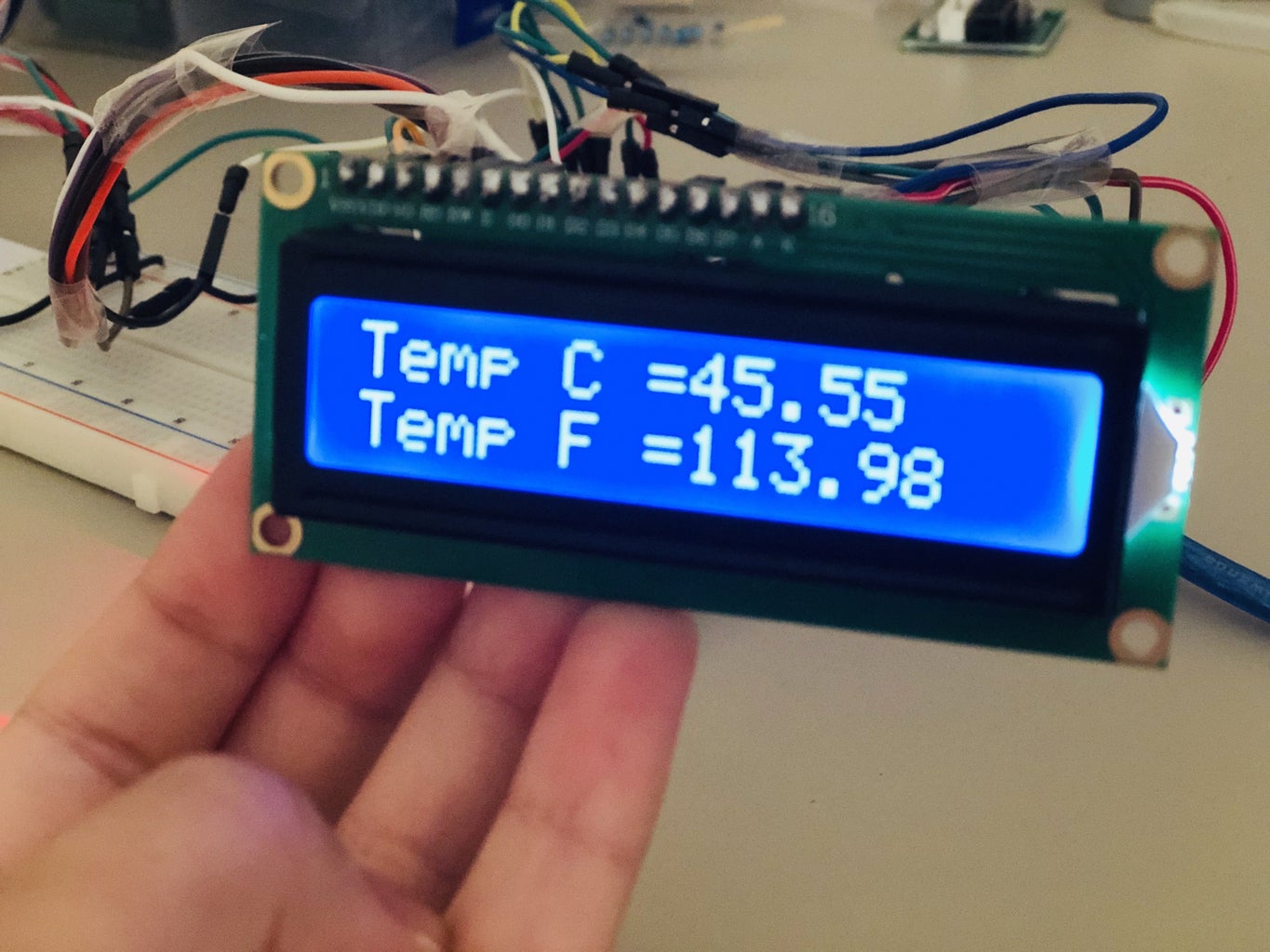 LCD Temperature Display With RGB LED : 5 Steps - Instructables LCD Temperature Display With RGB LED : 5 Steps - Instructables
