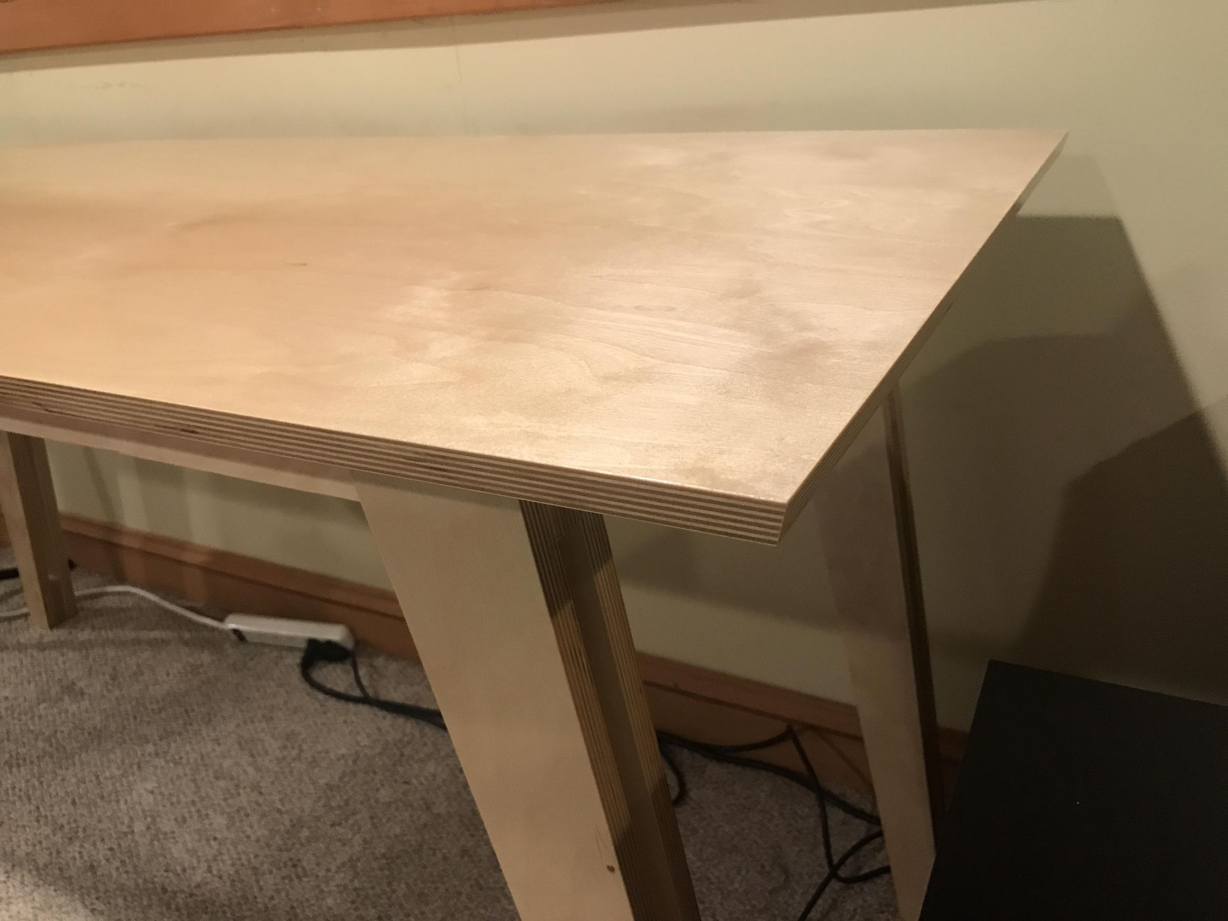 Simple Modern DIY Plywood Desk | One Plywood Sheet : 11 Steps (with ...