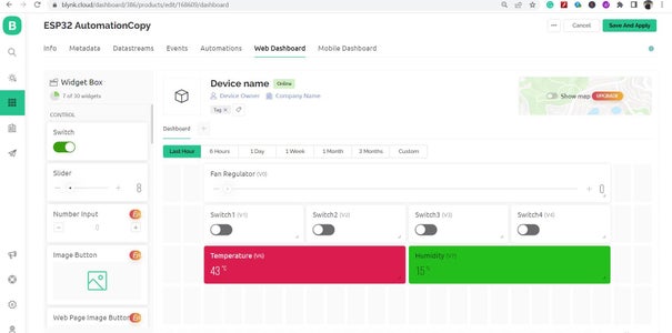 Iot Project Using Esp32 Blynk With Fan Speed Control And Sensor 16 Steps Instructables