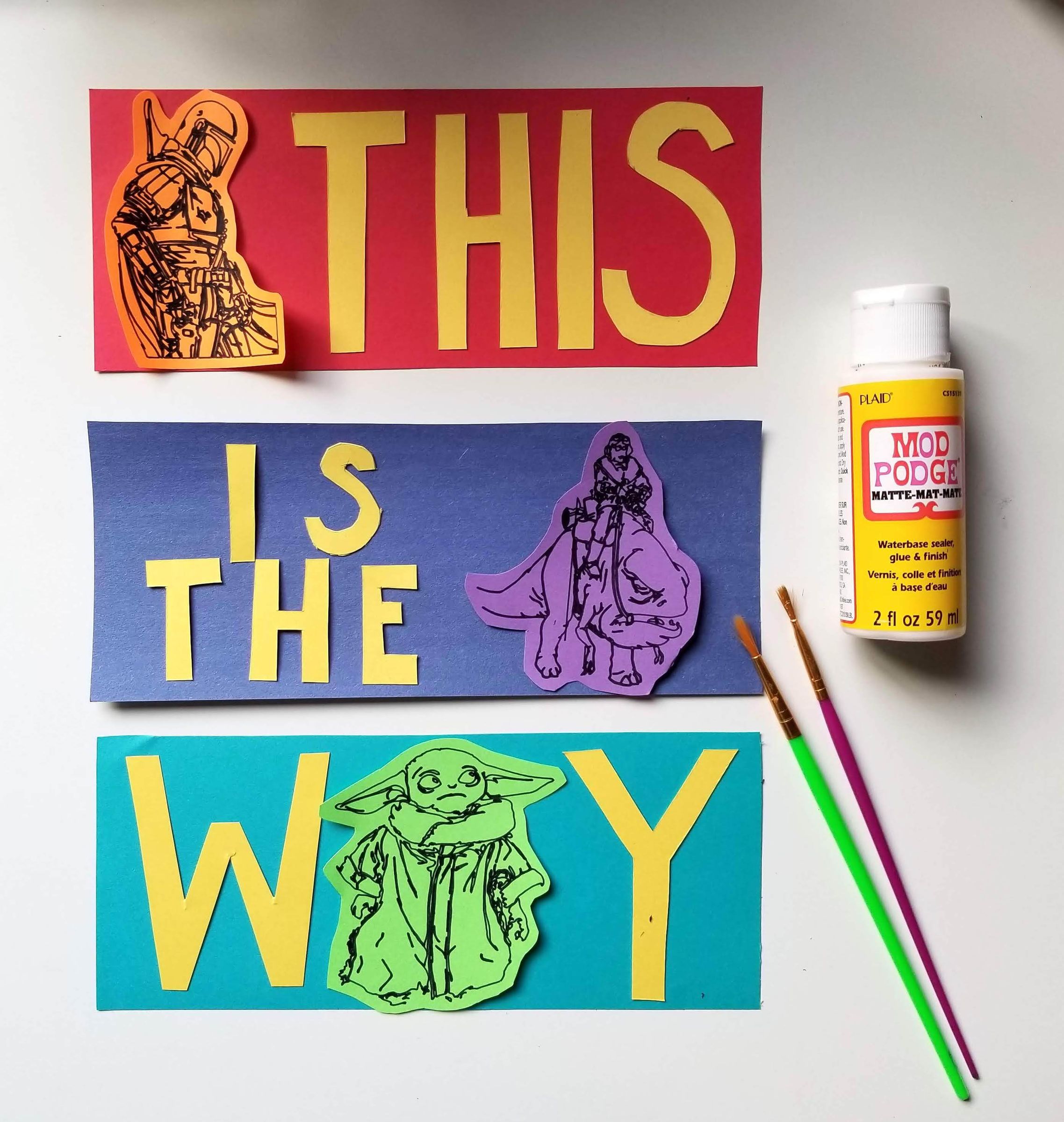 Mandalorian Wall Art (Rainbow Edition) : 6 Steps (with Pictures ...