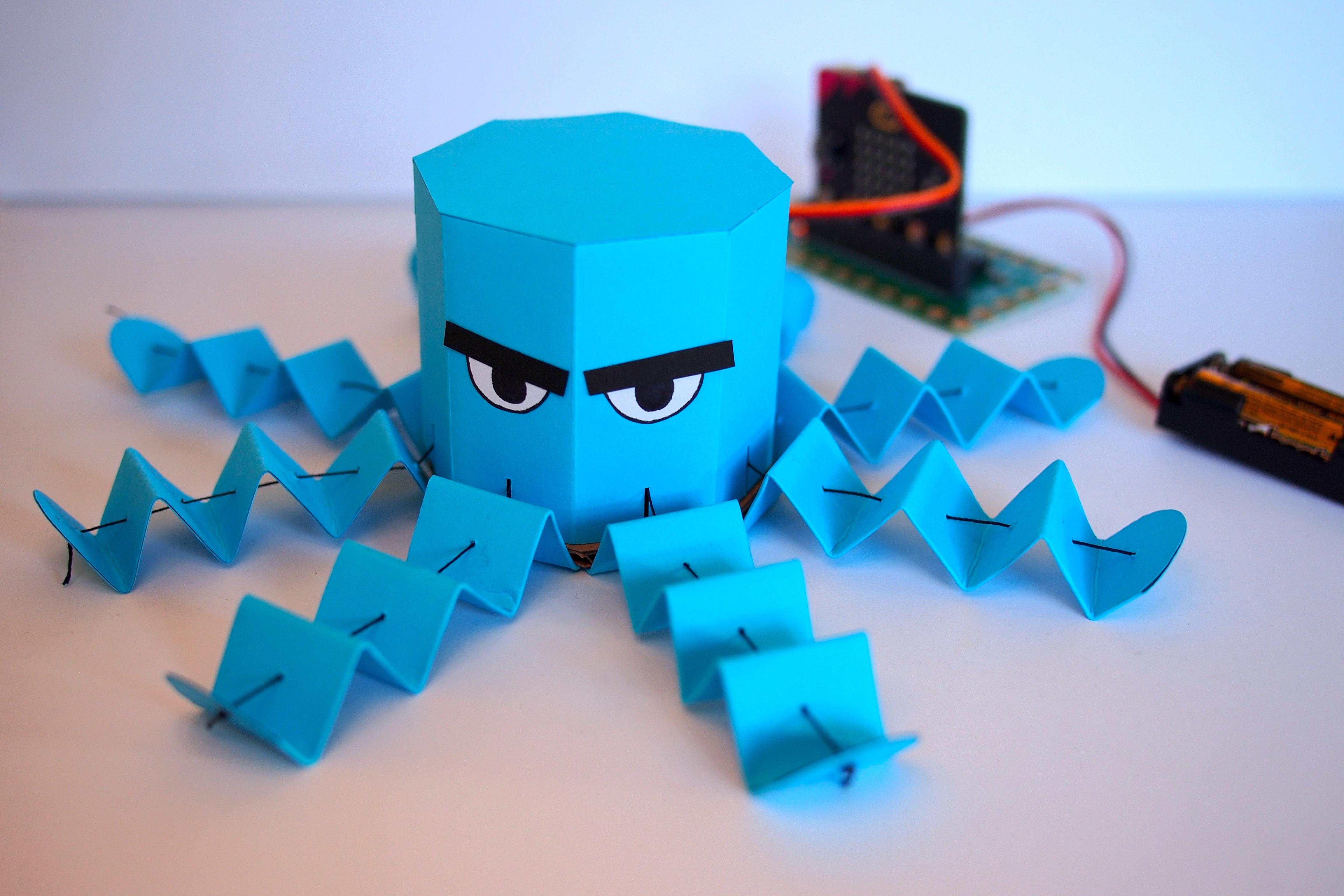 Robotic Paper Octopus (with Micro:bit) : 24 Steps (with Pictures ...