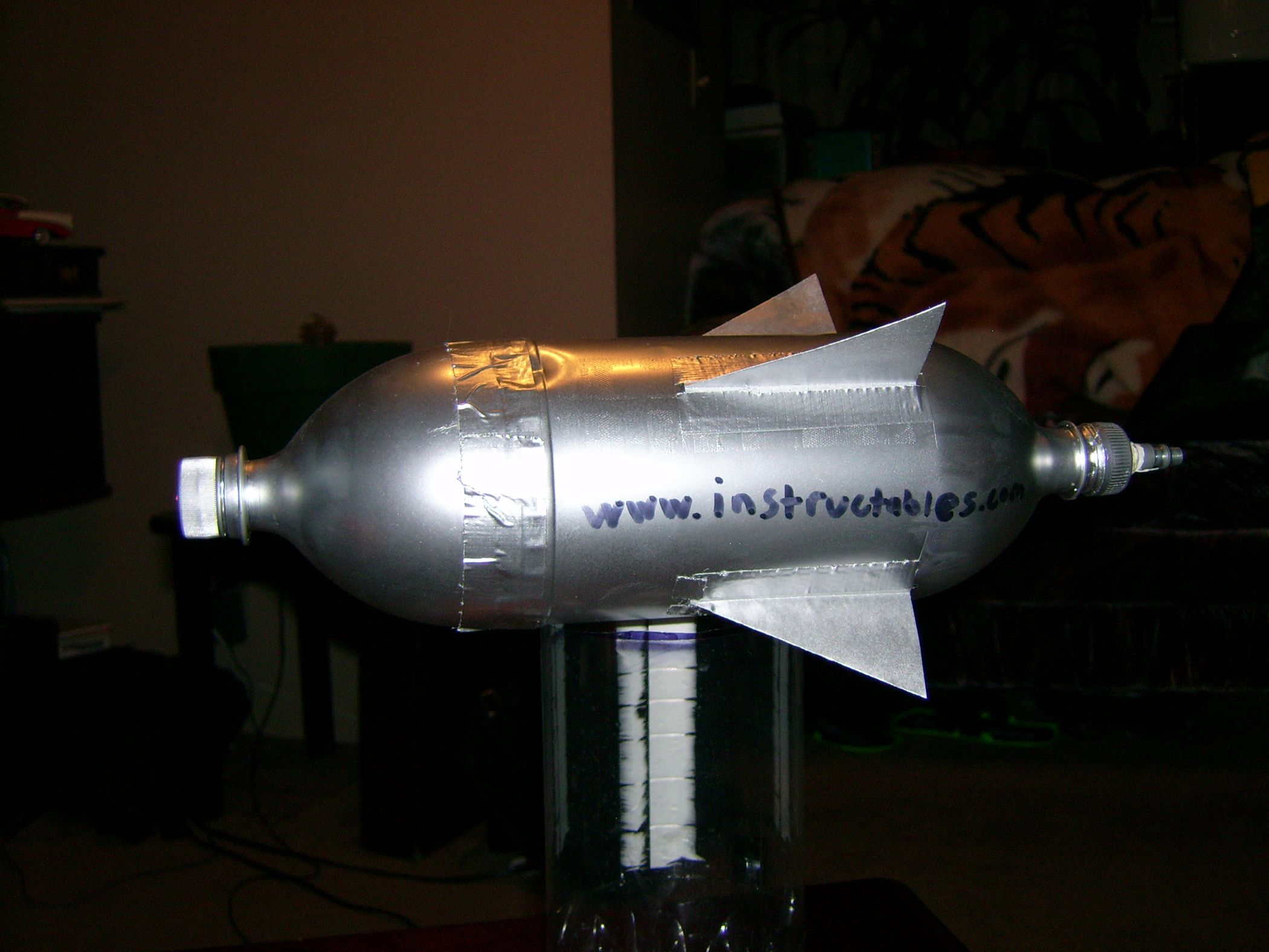 Compressed Air Bottle Rocket! : 12 Steps - Instructables
