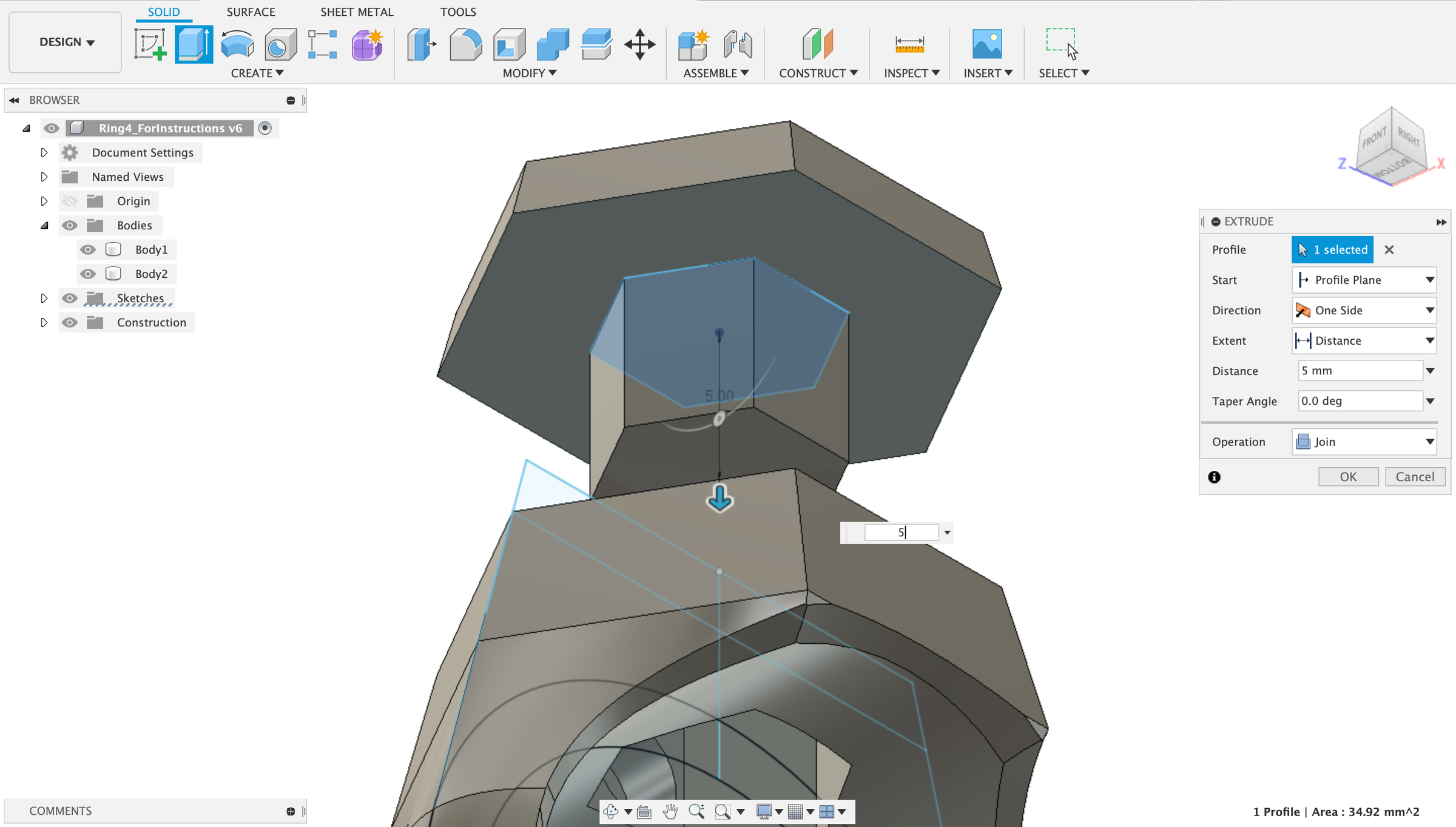 Bit Driver Ring (3D Printed, Wearable Hex Bit Driver) : 12 Steps (with ...