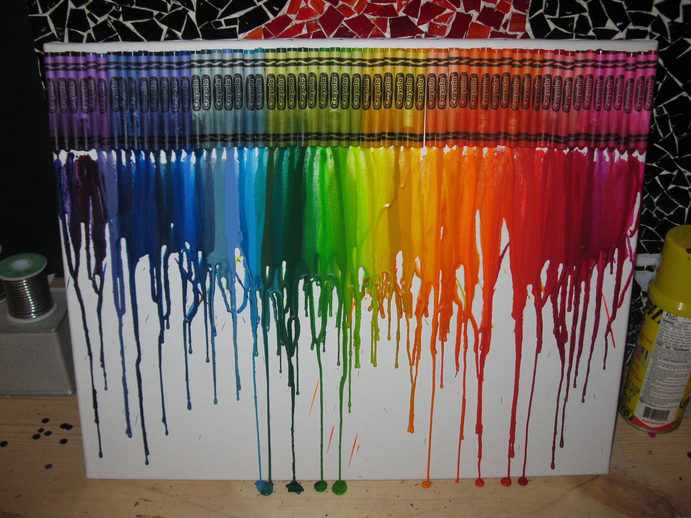 Melting Crayons Background