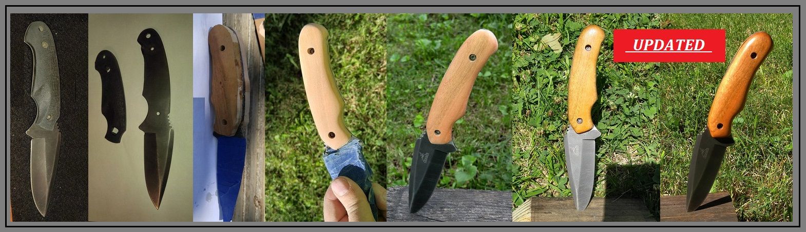 Making and Installing Wood Knife Scales for an Old Knife (full Tang ...