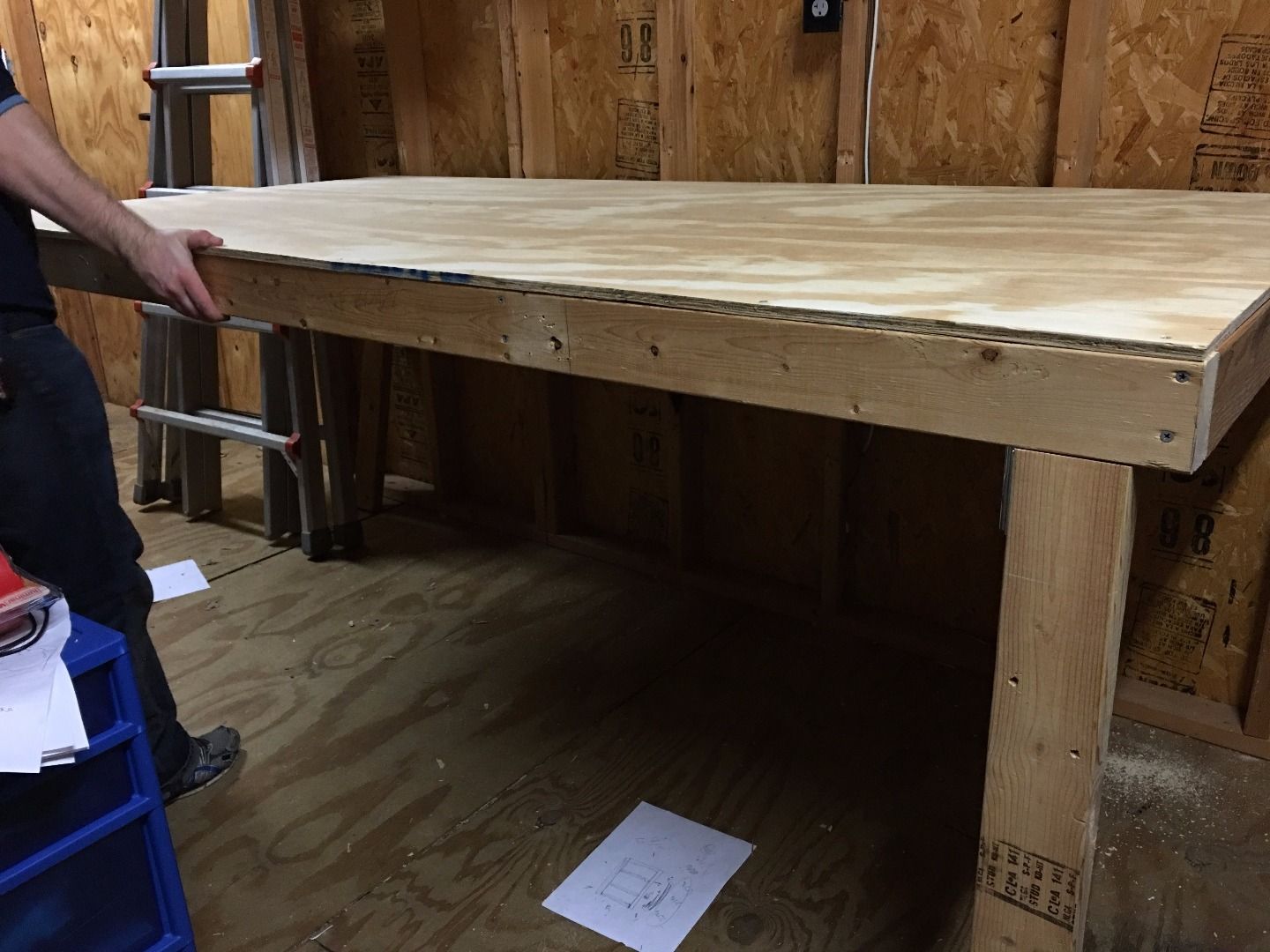 Folding Up Flat Workbench / Shop Table : 7 Steps - Instructables