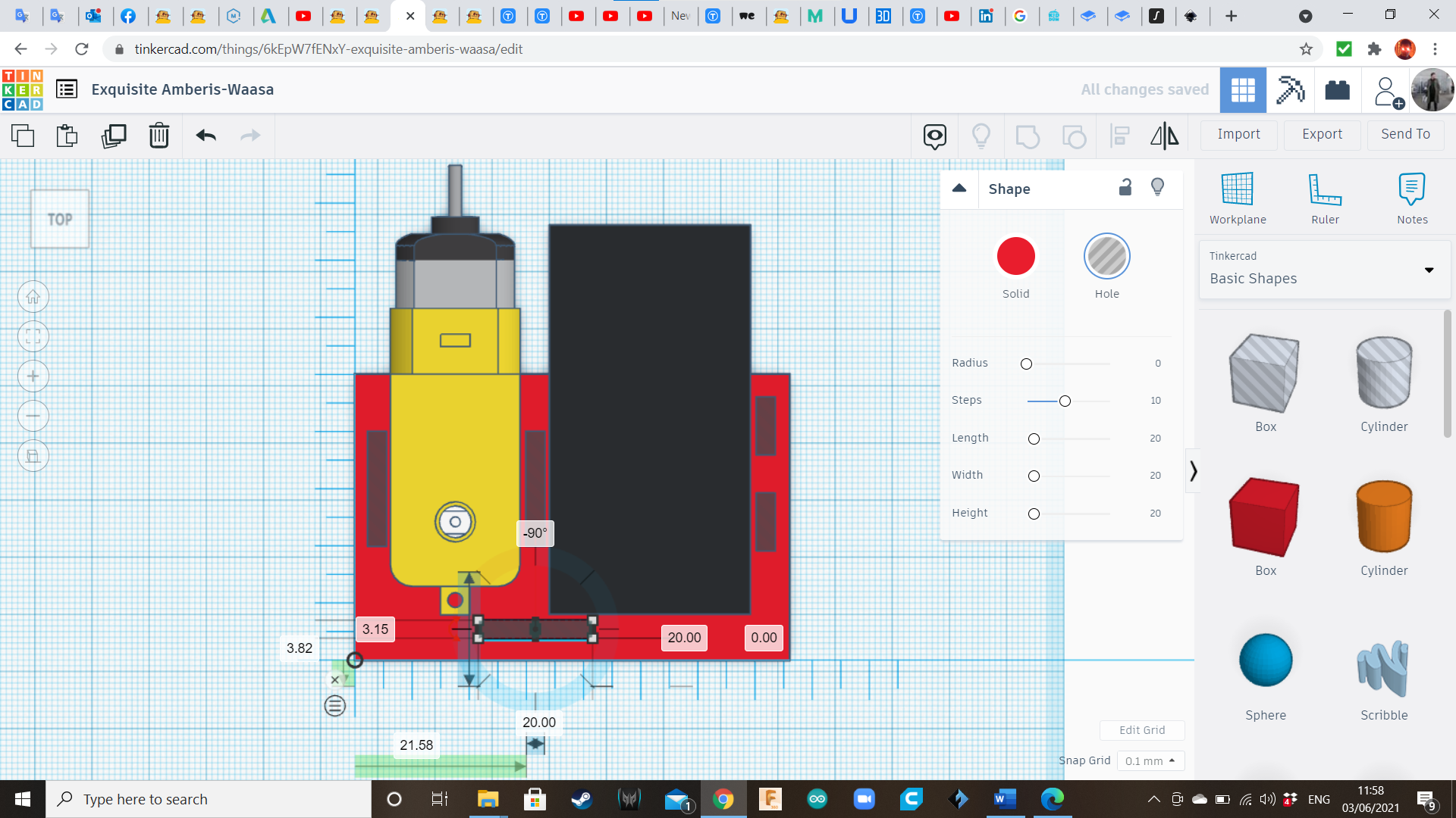 Tinkercad Robotics for School: Laser-cut Walking Machine! : 27 Steps ...