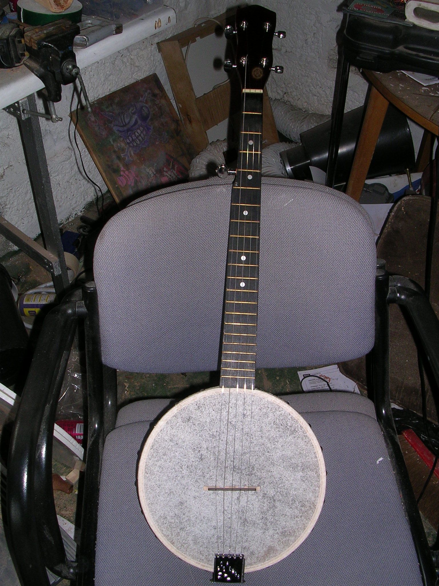 Home Made 5 String Banjo, Low Budget Built From Parts and Some Scrap ...