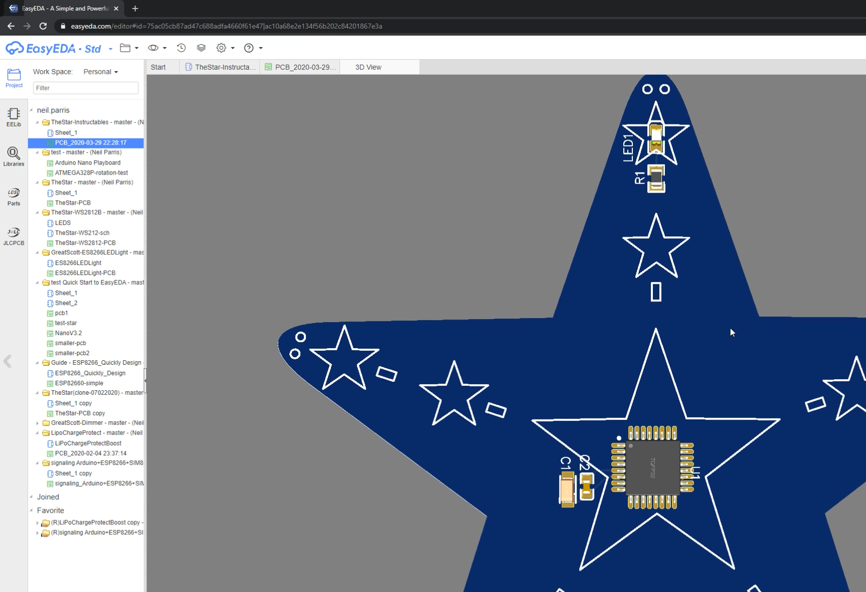 Learn How to Design a Custom Shaped PCB With EasyEDA Online Tools : 12 ...