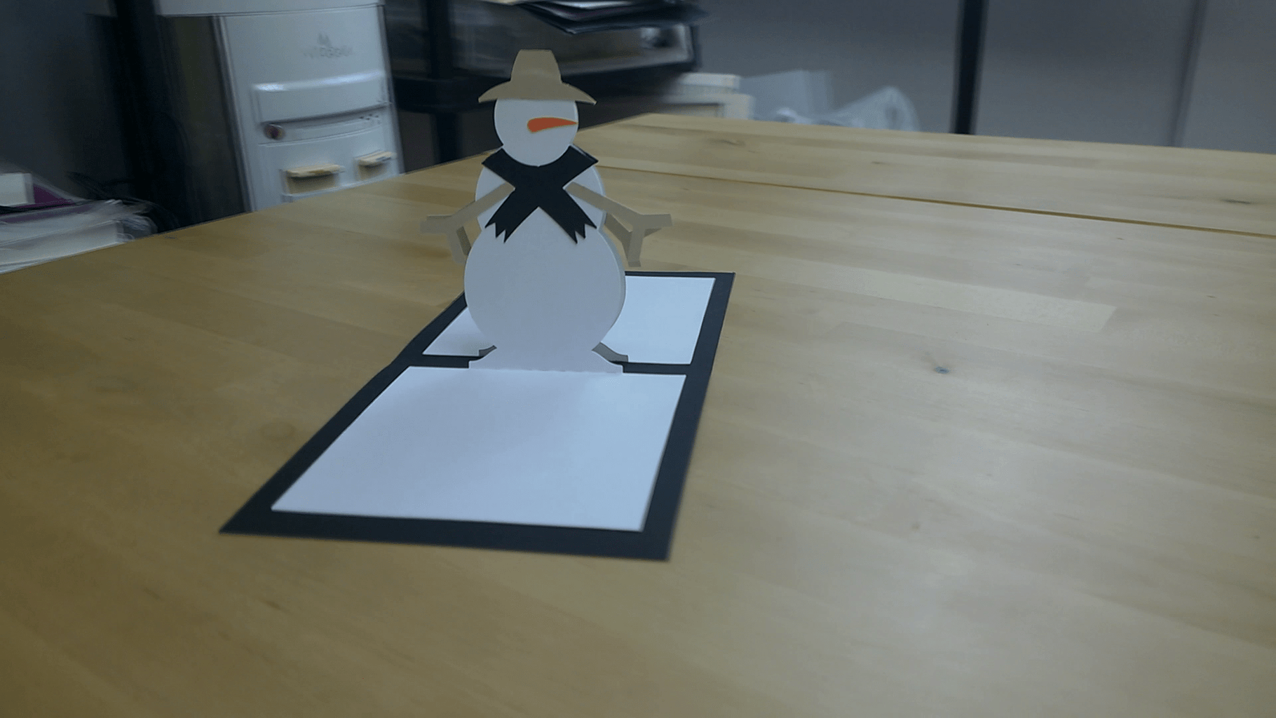 Snowman Greeting Pop Up Card 6 Steps With Pictures Instructables