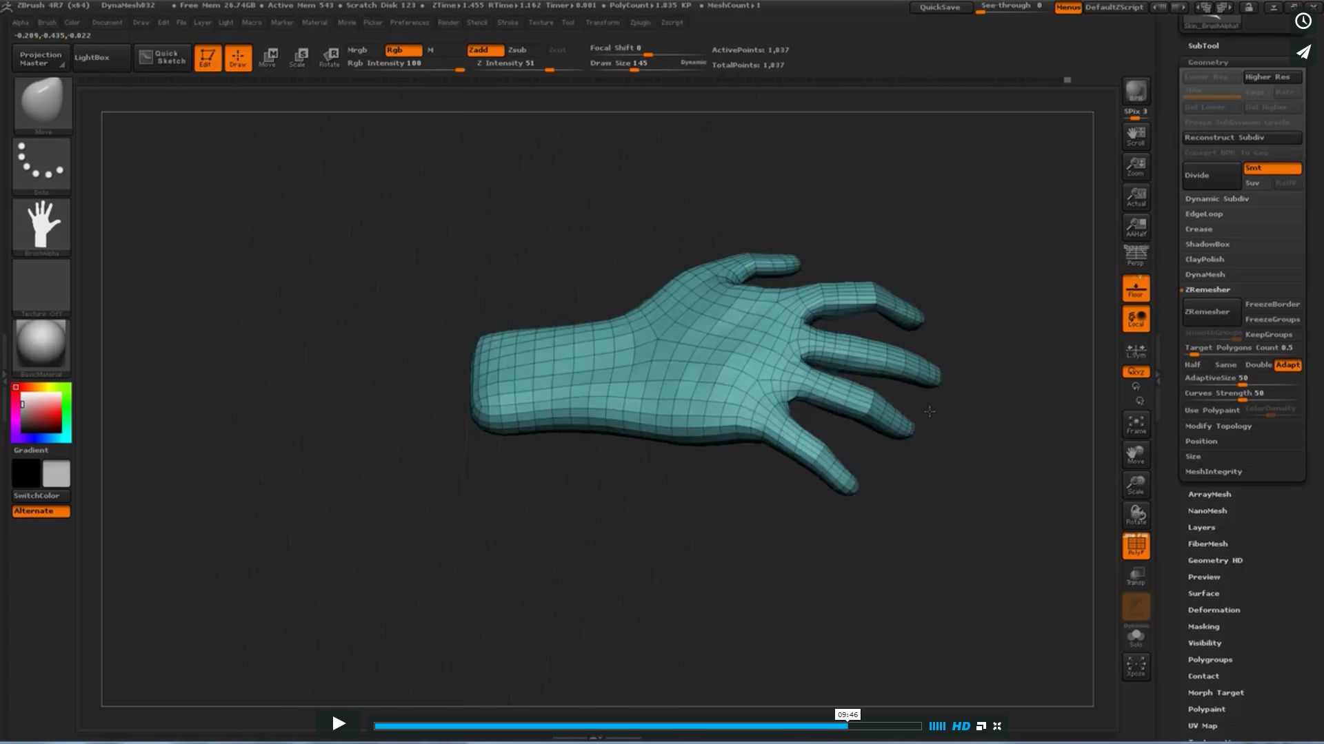 ZBrush: Simple Hand Mesh From Alpha - Instructables