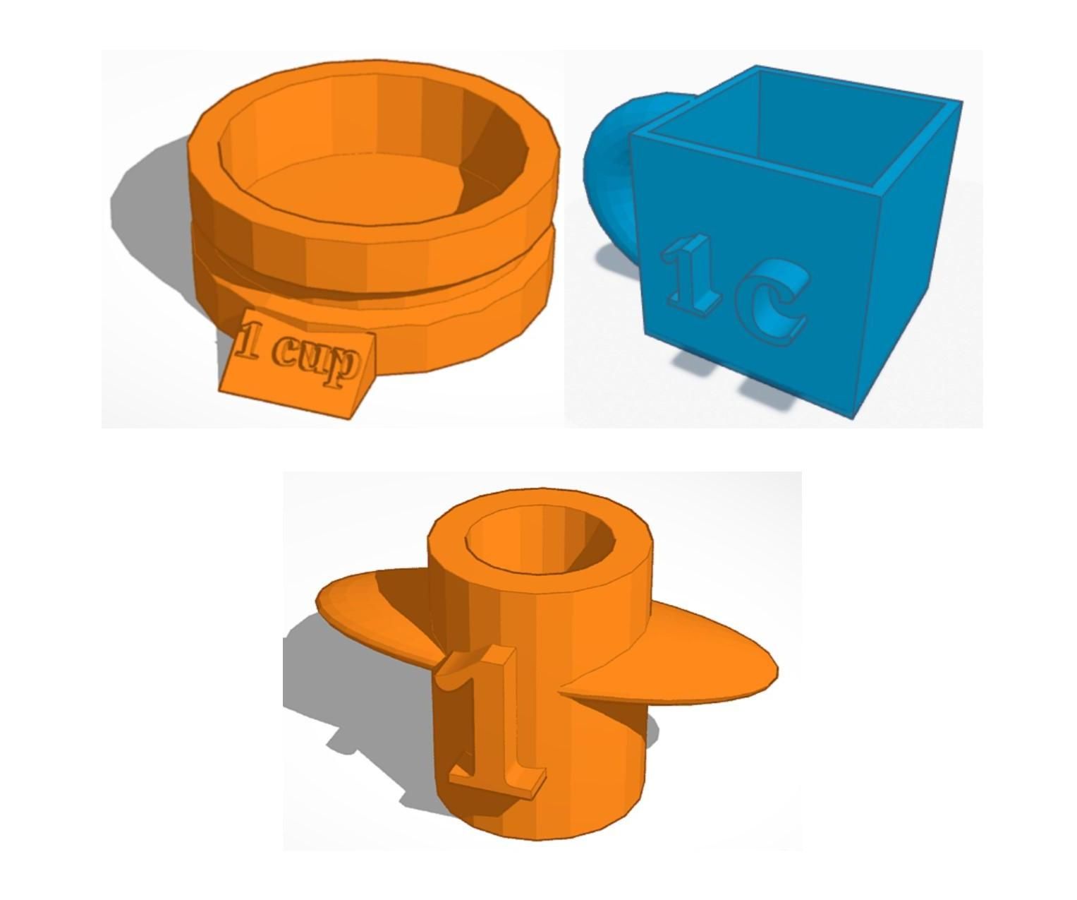 3D Printed Measuring Cups: Middle School Volume Activity : 5 Steps ...