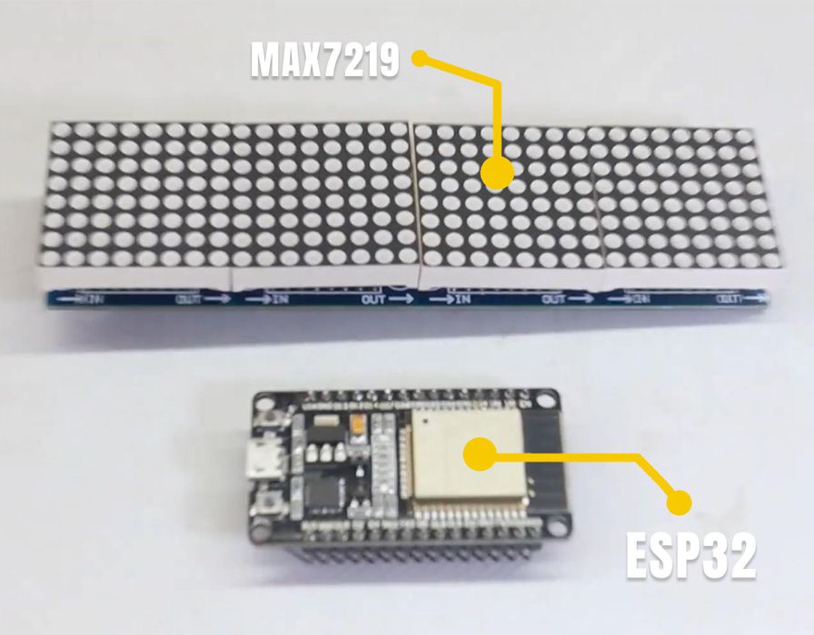 How to Make a Digital Clock Using MAX7219 Display and ESP32 (Without ...