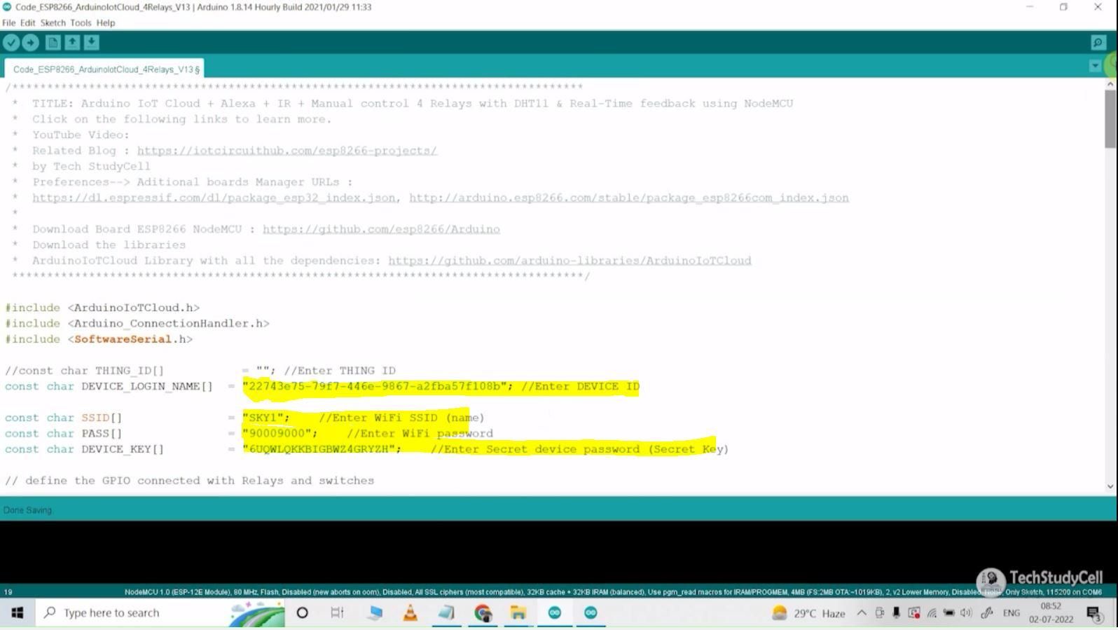 Arduino IoT Cloud Smart Home With Alexa Using NodeMCU - IoT Project ...