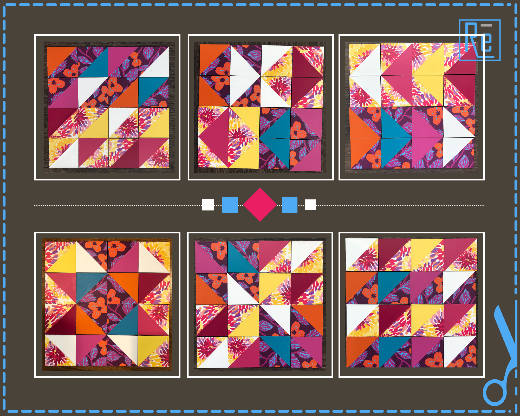 Half Square Triangle Puzzle : 4 Steps - Instructables