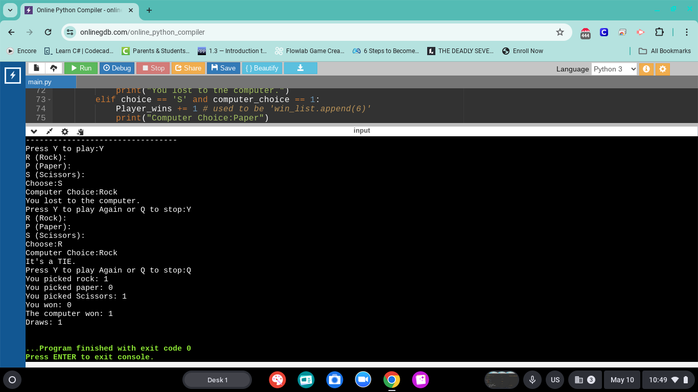 How to Make a (Rock, Paper, Scissors) Game Using Python Coding! : 7 ...