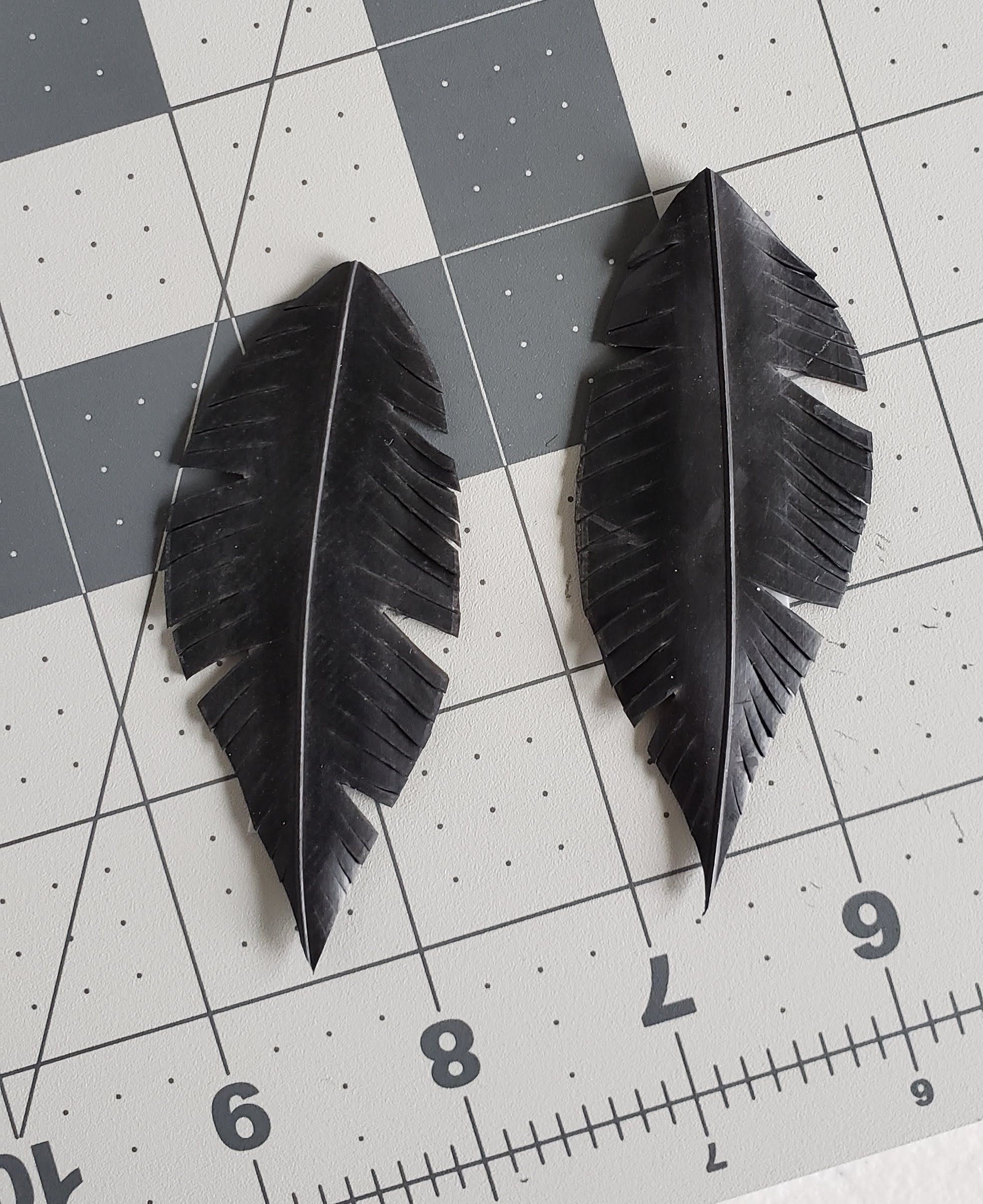 Recycled Bicycle Tube Feather Earrings : 6 Steps (with Pictures ...
