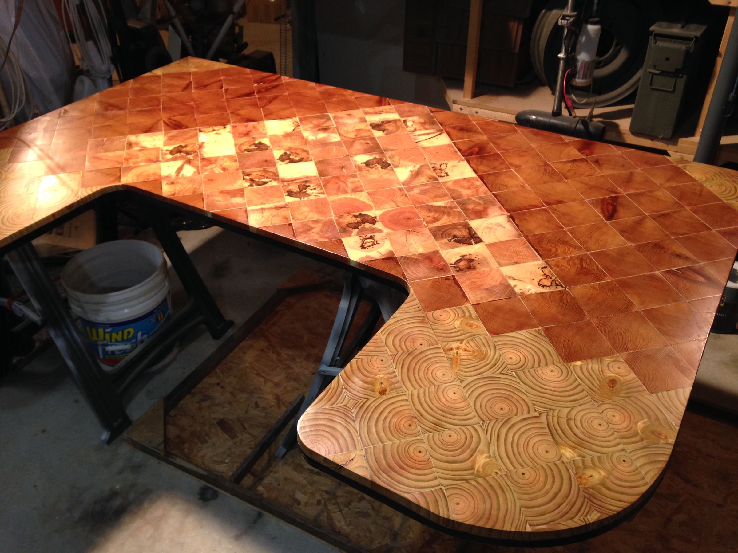 Cedar Table Top Designs Large Desk Of All End Grain Pine, Cedar,