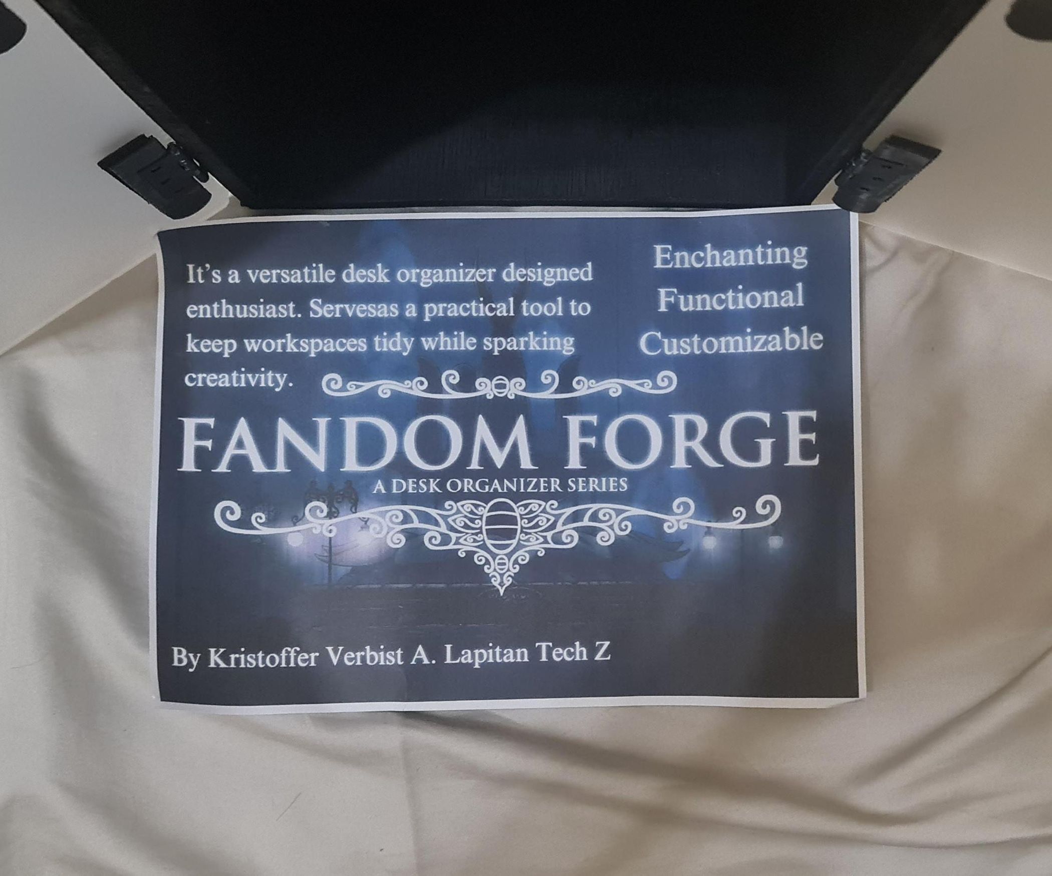 Fandom Forge : 9 Steps - Instructables