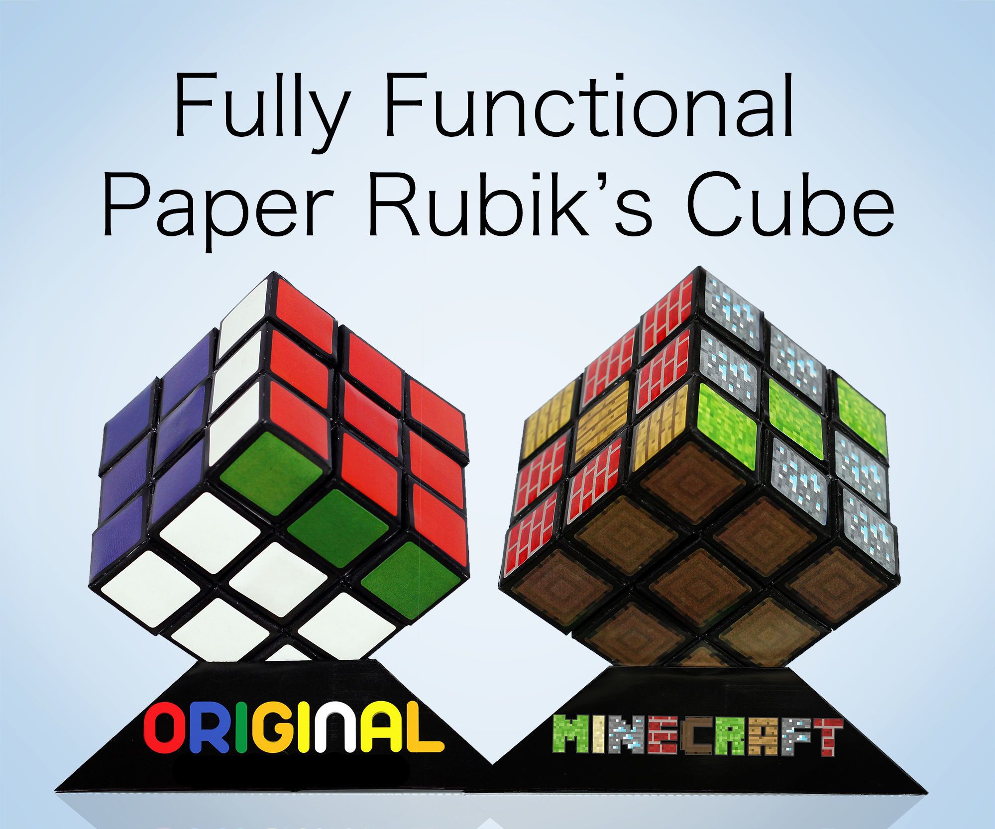 Functional Paper Rubik's Cube - Original & Minecraft : 11 Steps (with ...