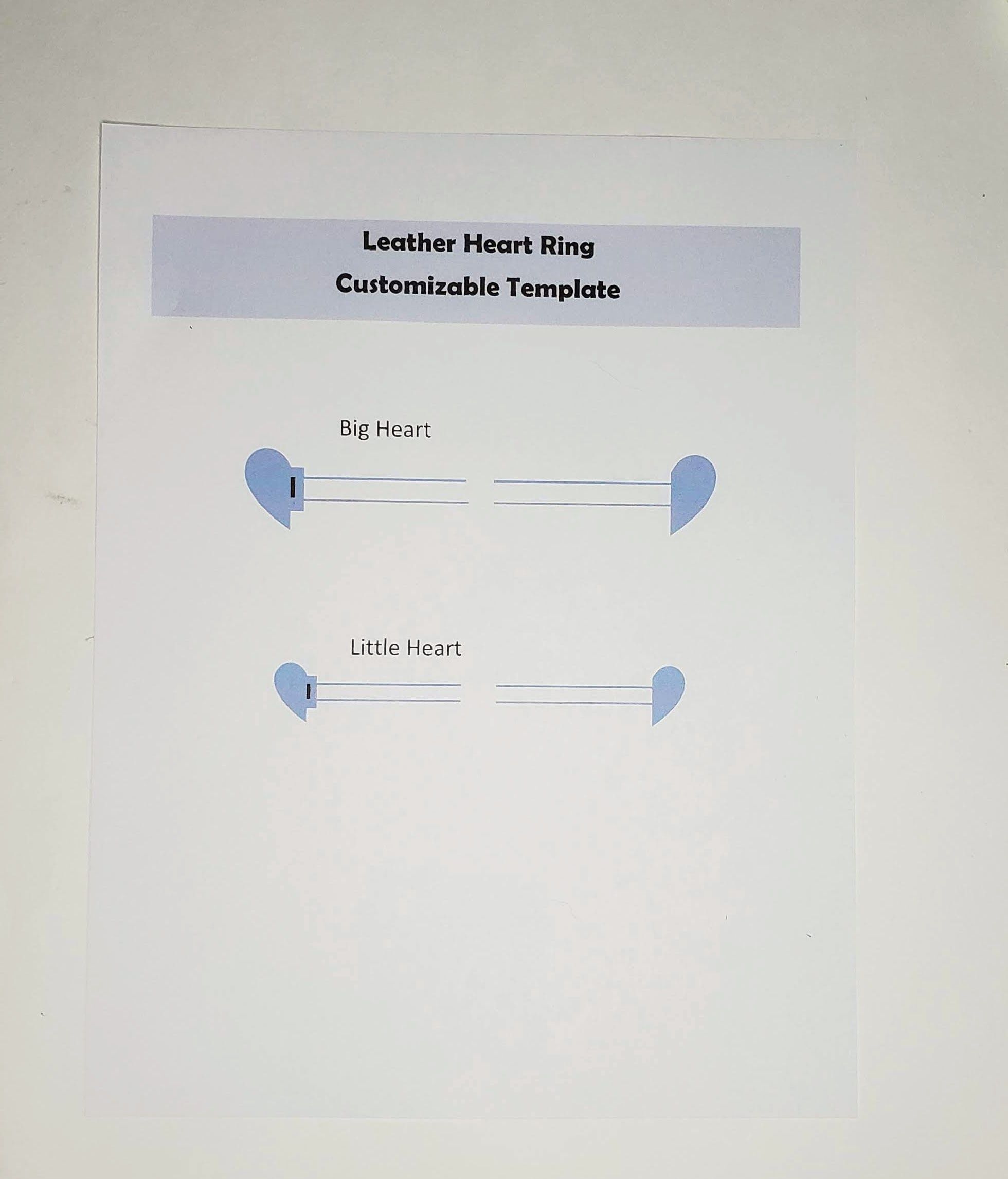 Leather Heart Ring (With Customizable Template) : 4 Steps (with ...