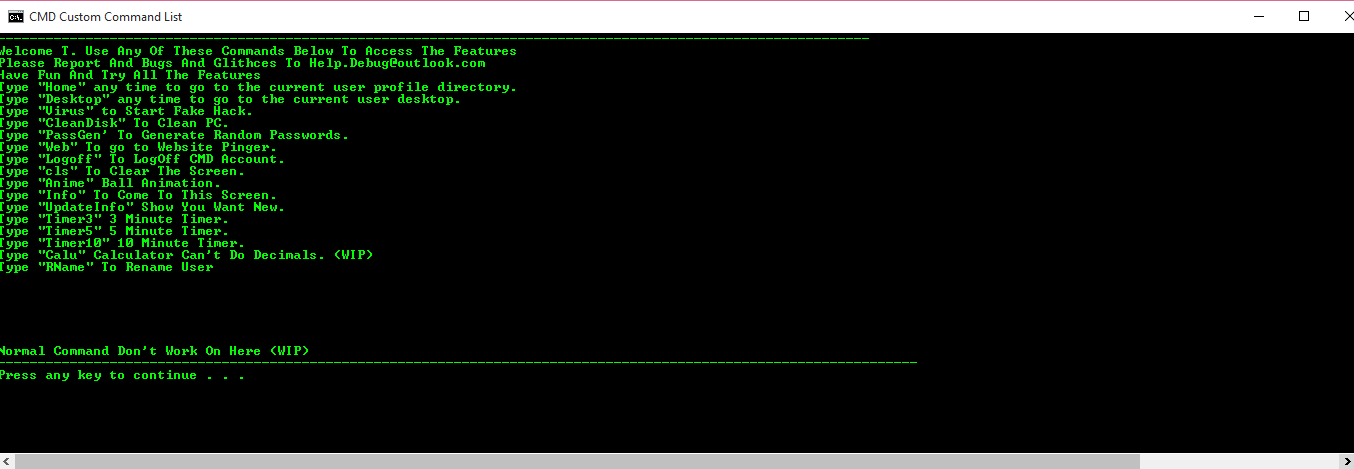 CMD Program Version 1.5.0 - Instructables