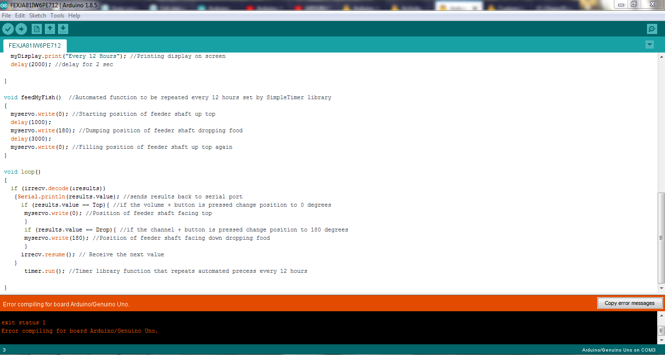 Arduino Automatic Fish Feeder : 4 Steps (with Pictures) - Instructables