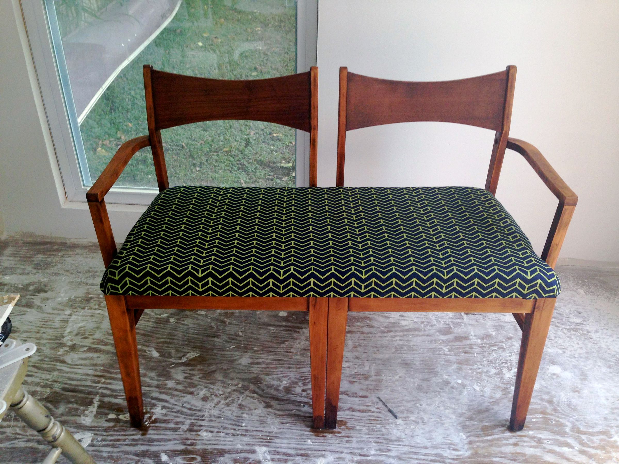 Make a Settee Bench From Two Chairs : 6 Steps (with Pictures ...