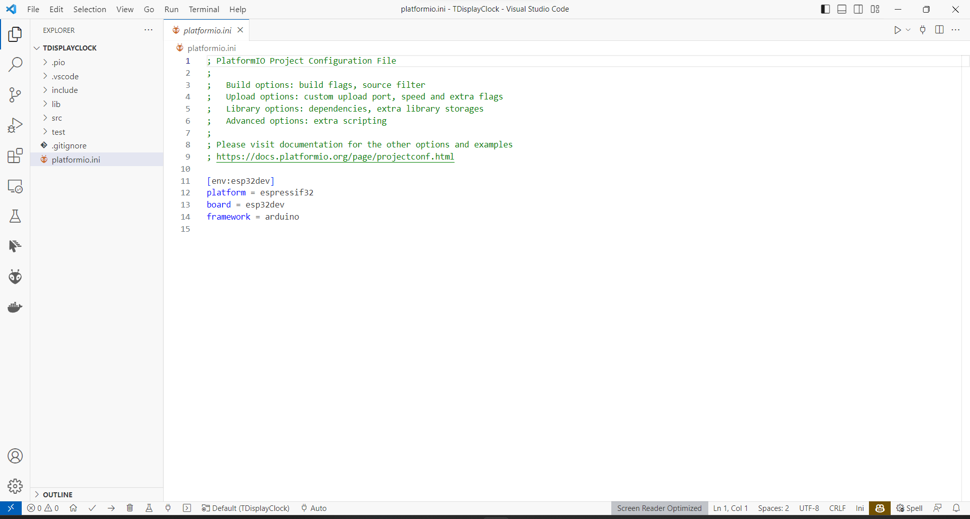 Extending a TFT_eSPI Example With TTGO T-Display Using PlatformIO, With ...