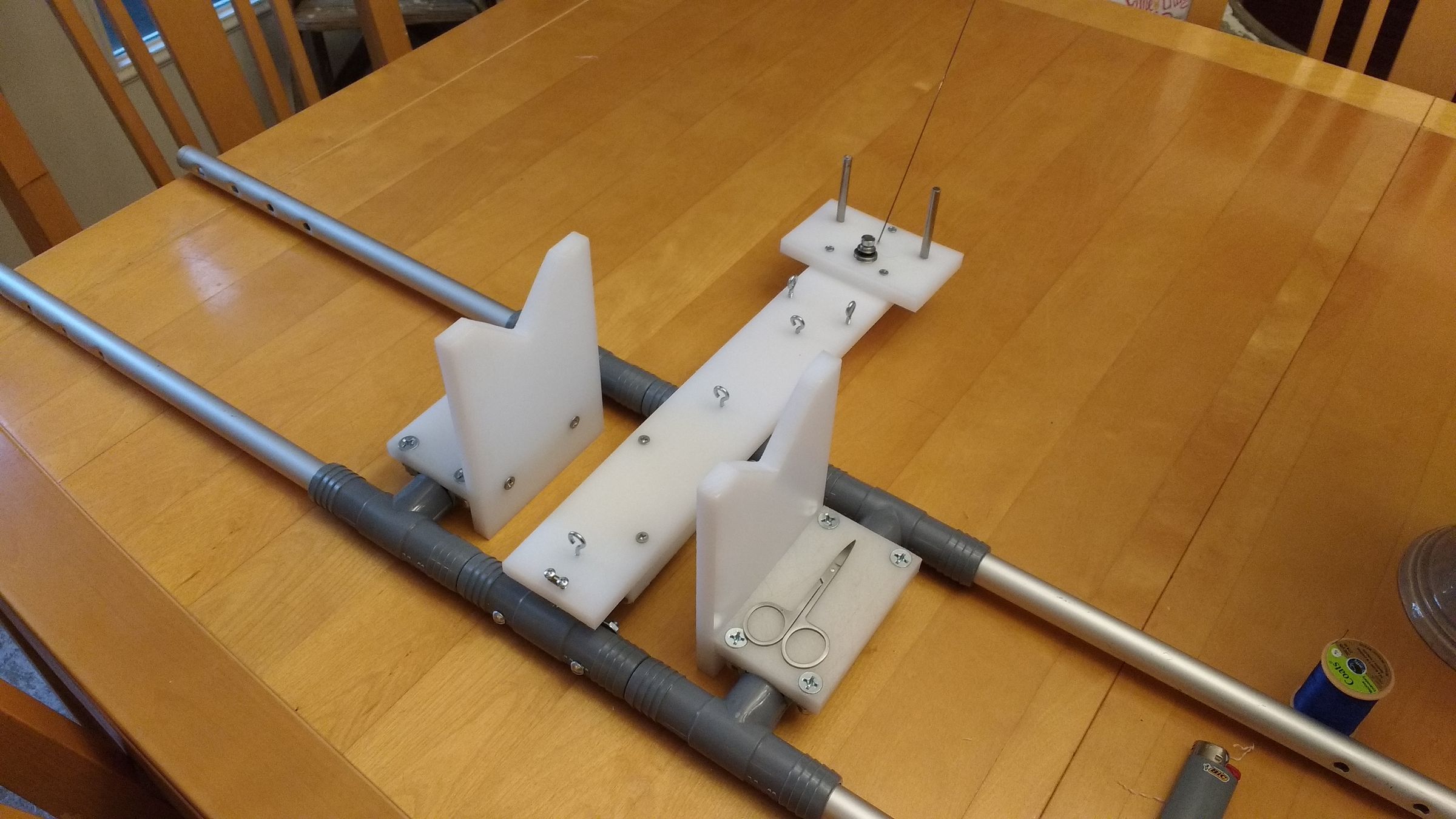 Fishing Rod Wrapping Jig Made From Crutches & HDPE Cutting Board : 8 ...