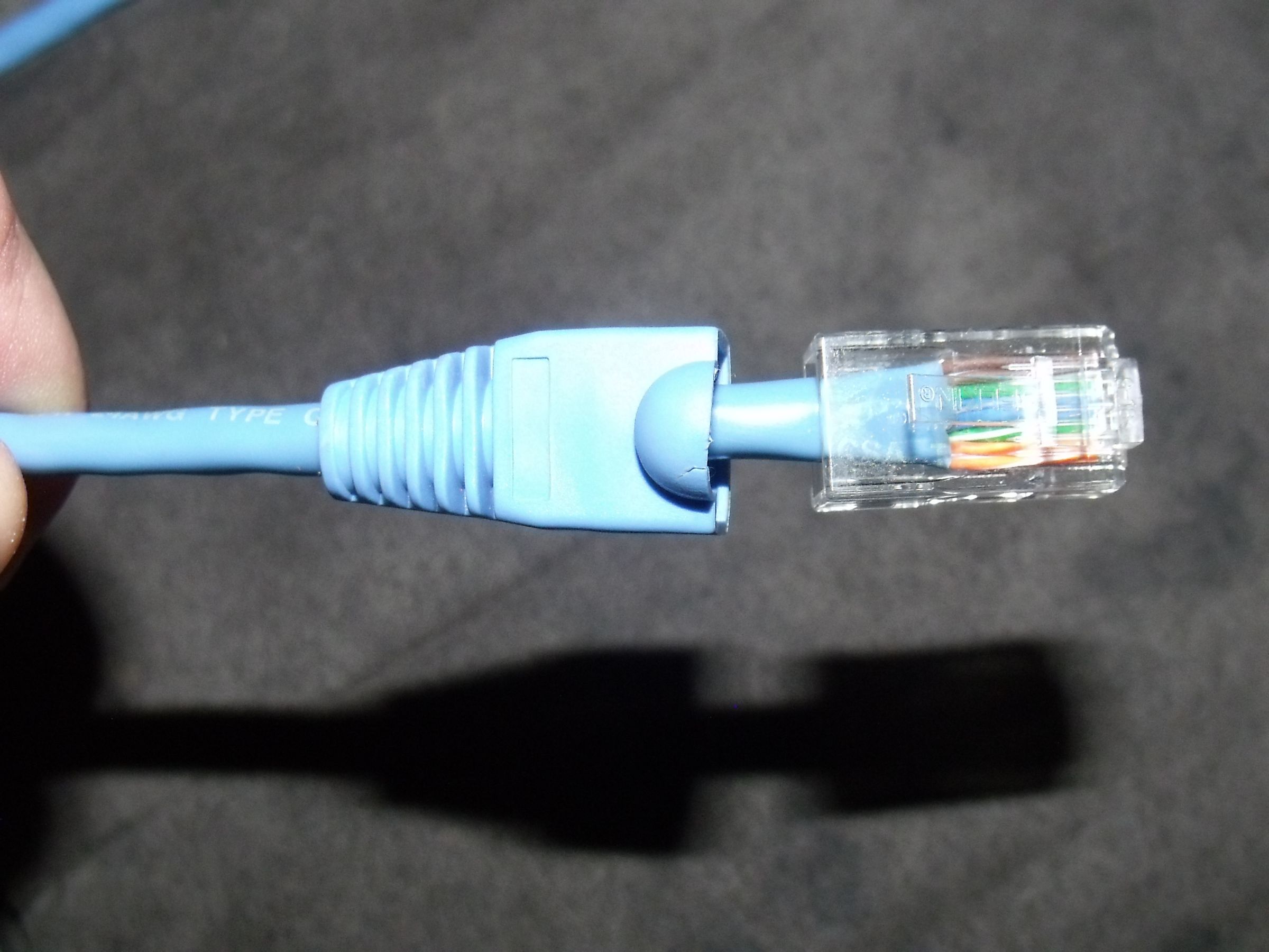 How to Terminate CAT 5 Cable With an RJ-45 Connector : 7 Steps ...