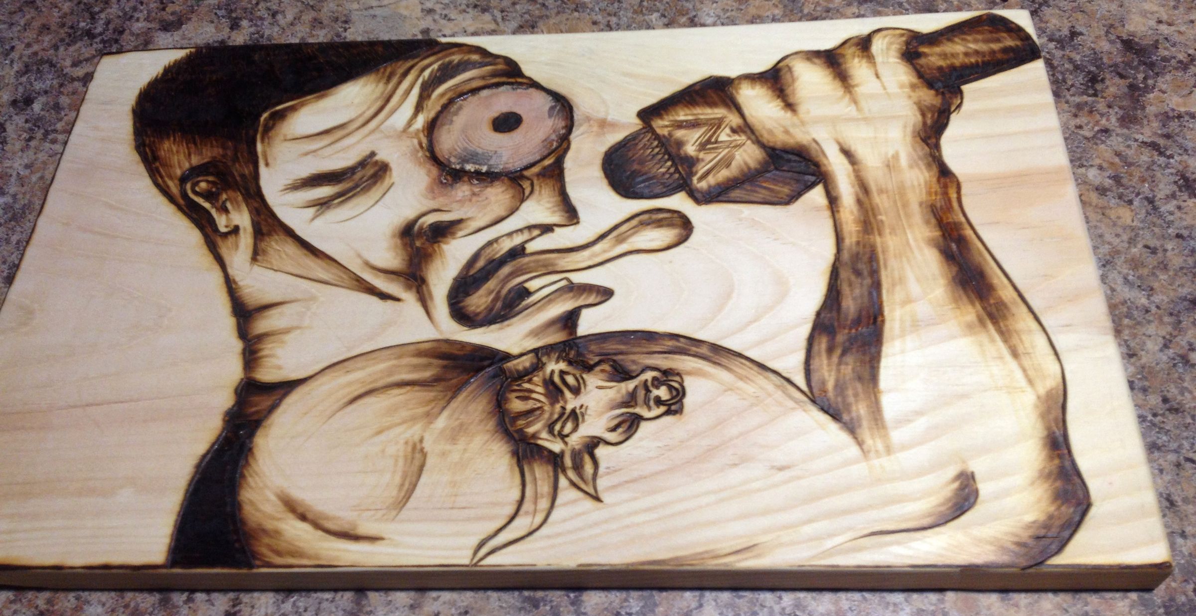'The Rock' Knoteye Pyrography - Instructables