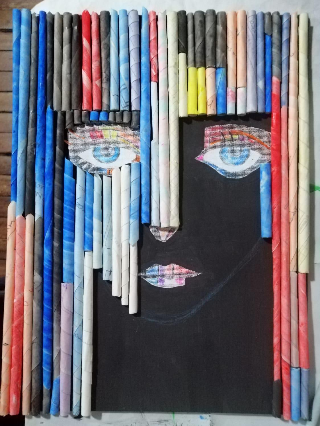 Face With Recycled Paper Cylinders : 7 Steps (with Pictures ...