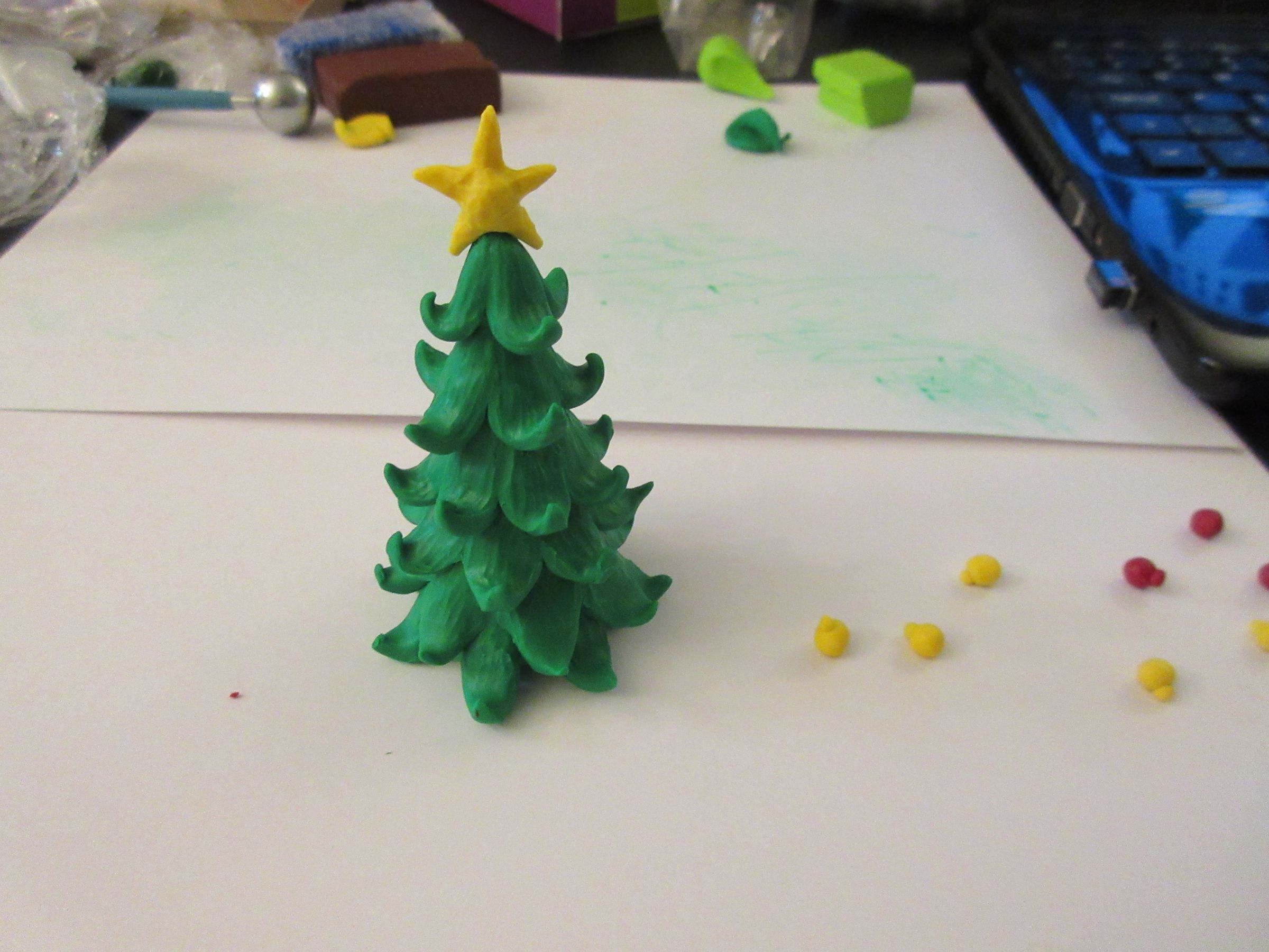 Polymer Clay Christmas Tree With Hanging Ornaments : 10 Steps (with ...