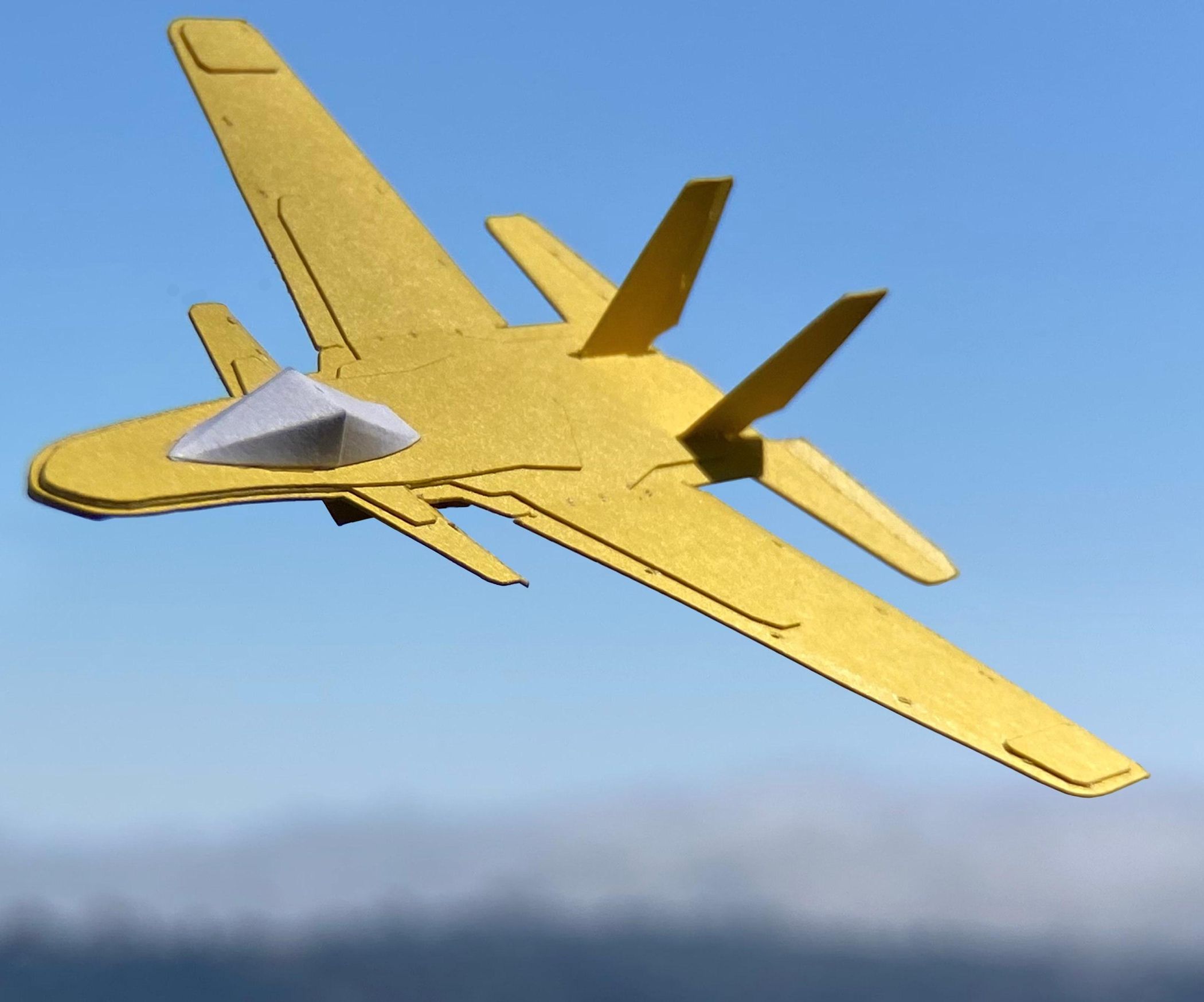 Yellow Card Stock Jet Glider W/ Canards : 6 Steps (with Pictures ...