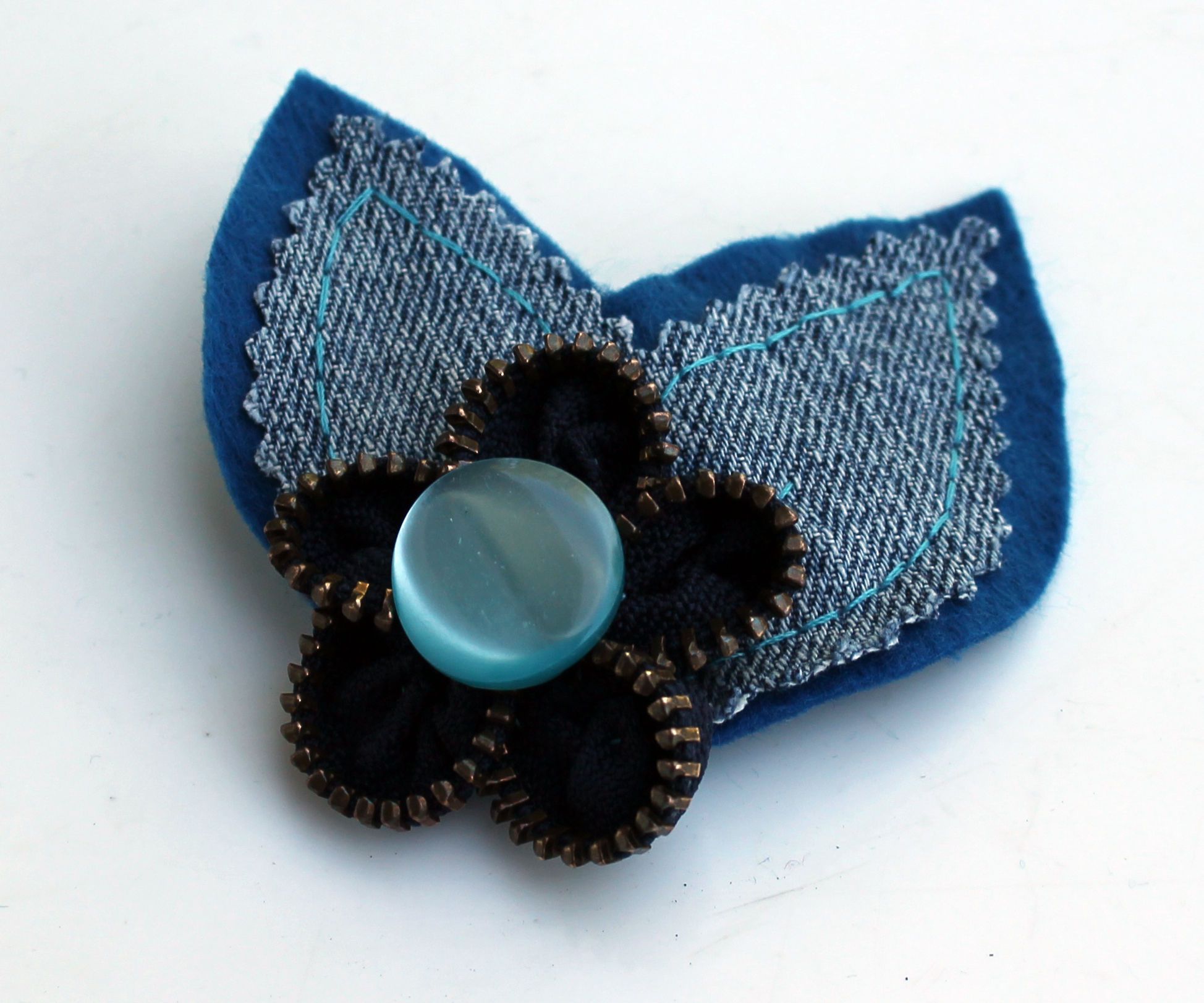 Zipper Flower Hair Clip : 4 Steps (with Pictures) - Instructables