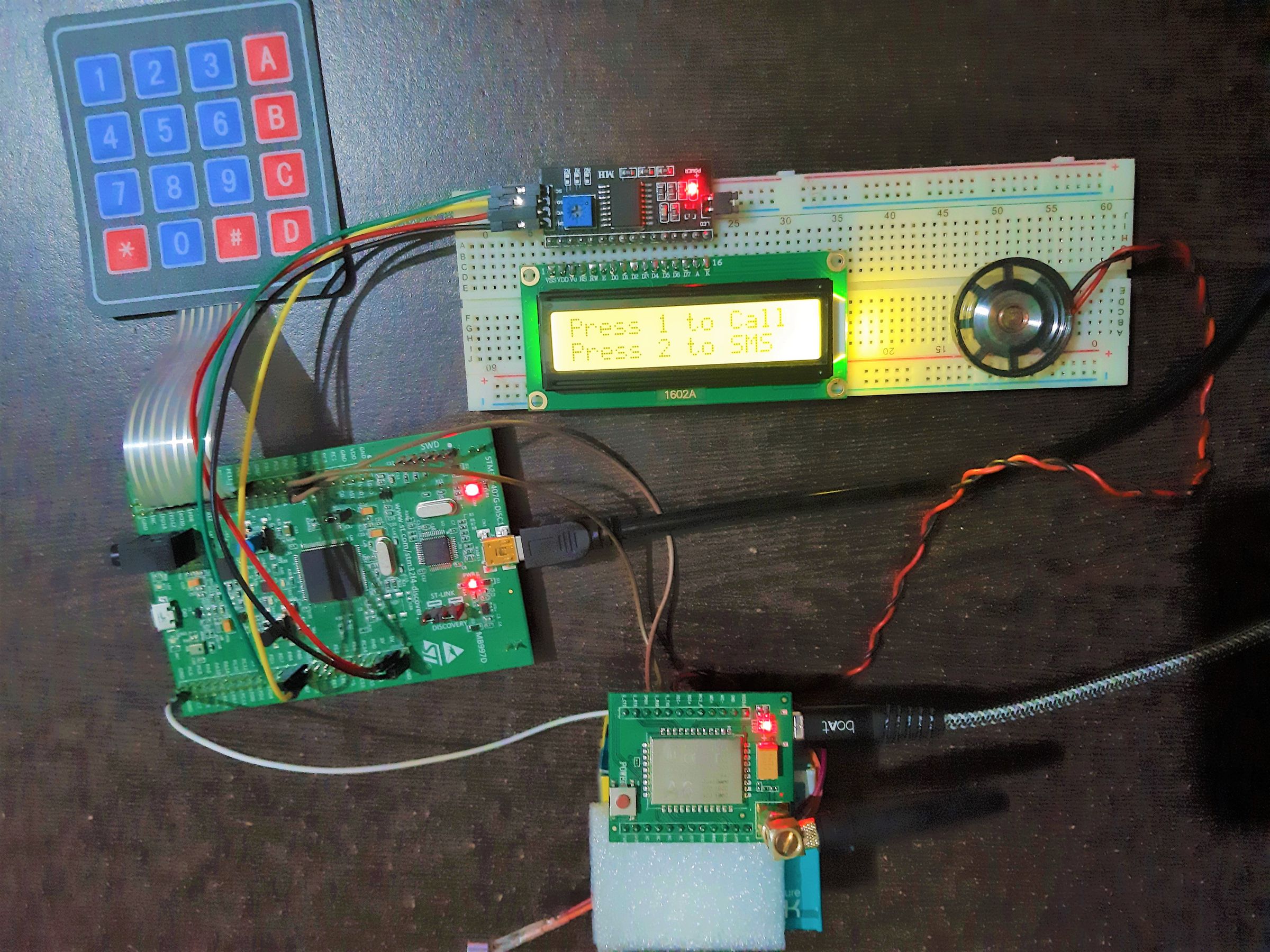 Basic Mobile Phone Using STM32F407 Discovery Kit and GSM A6 Module : 14 ...