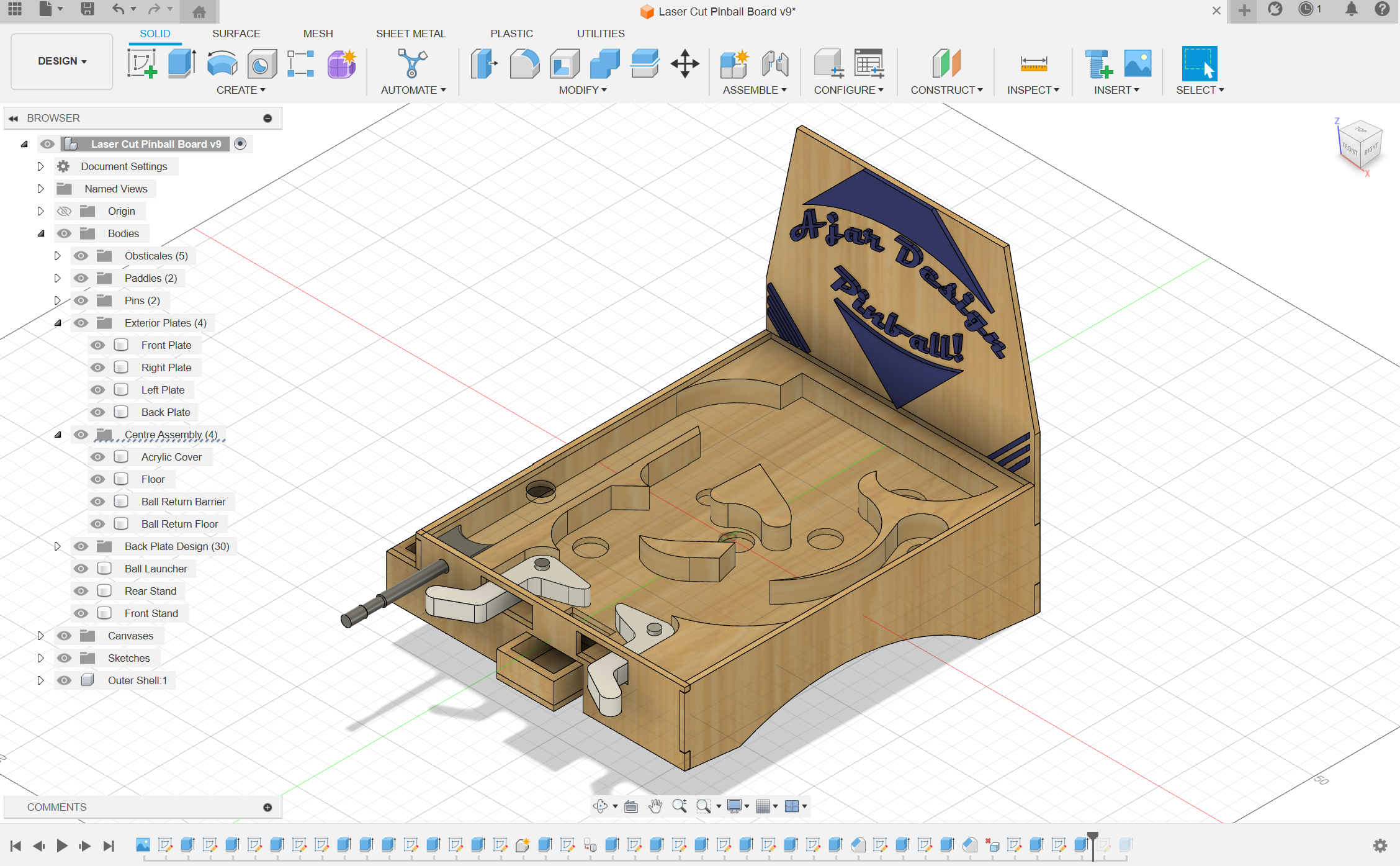 Pinball Arcade Machine - Lasercut & 3D Printed : 22 Steps (with ...