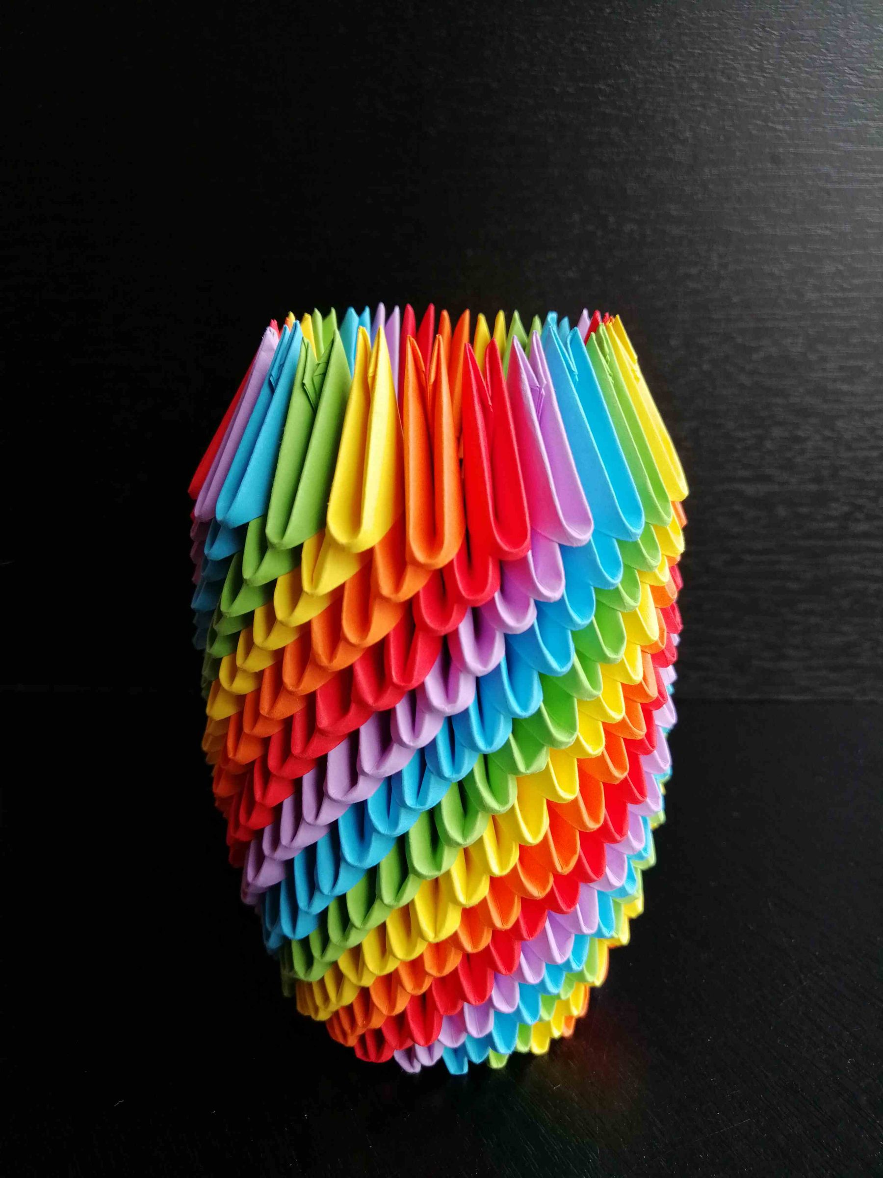 DIY Rainbow 3D Origami Pencil Holder : 8 Steps (with Pictures ...