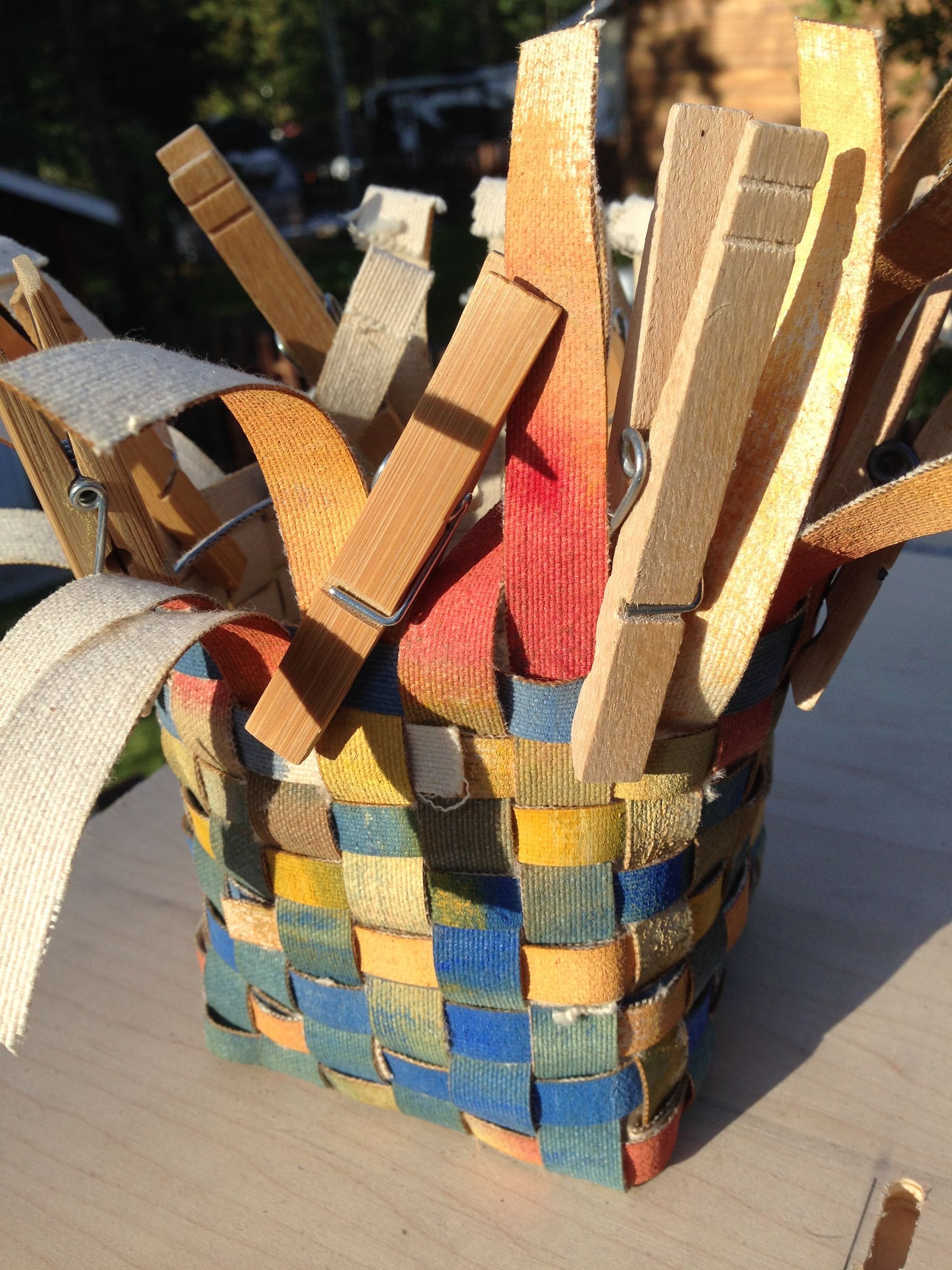 Painted Canvas Strip Basket : 9 Steps (with Pictures) - Instructables