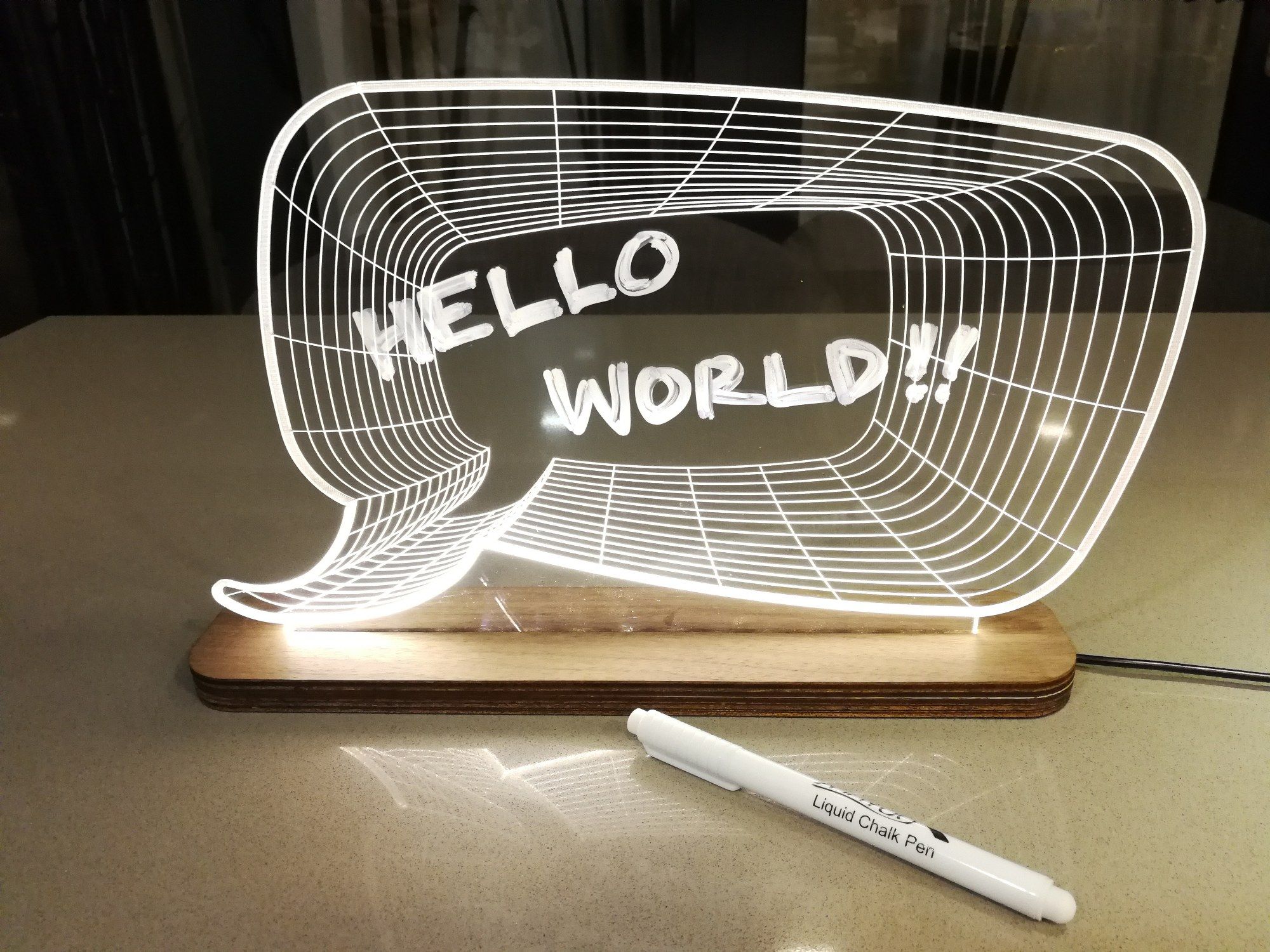 Speech Bubble Lamp & Scribbleboard With Full Plans : 5 Steps (with ...