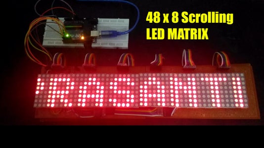 48 X 8 Scrolling LED Matrix Display Using Arduino and Shift Registers ... 48 X 8 Scrolling LED Matrix Display Using Arduino and Shift Registers ...