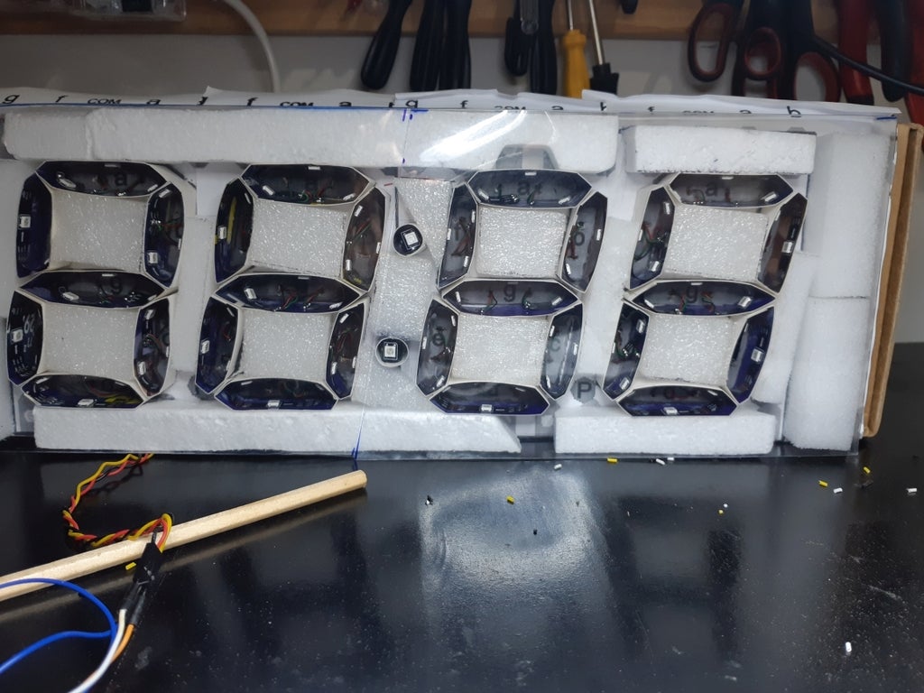 Big, Auto Dim, Room Clock (using Arduino and WS2811) : 10 Steps (with Pictures) - Instructables